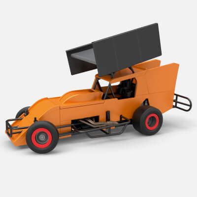 Southern Wing Modified Stock Car While Turning Scale 1:25 - 3D Model by ...