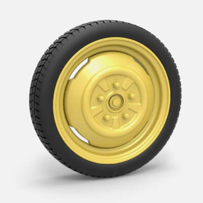 Space Saver Spare Wheel 1:25 - 3D Model by TechItemsRock