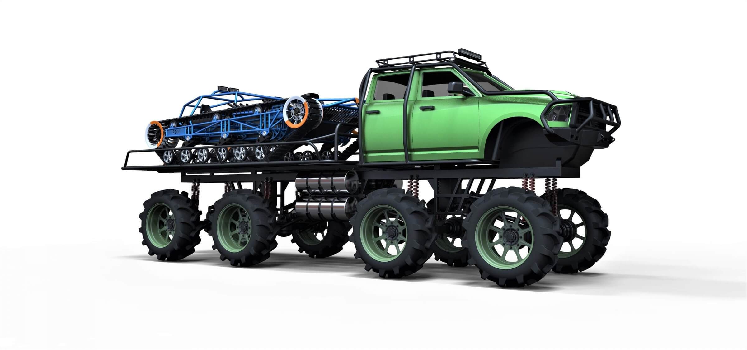Super Bogger with Concept Vehicle - 3D Model by TechItemsRock