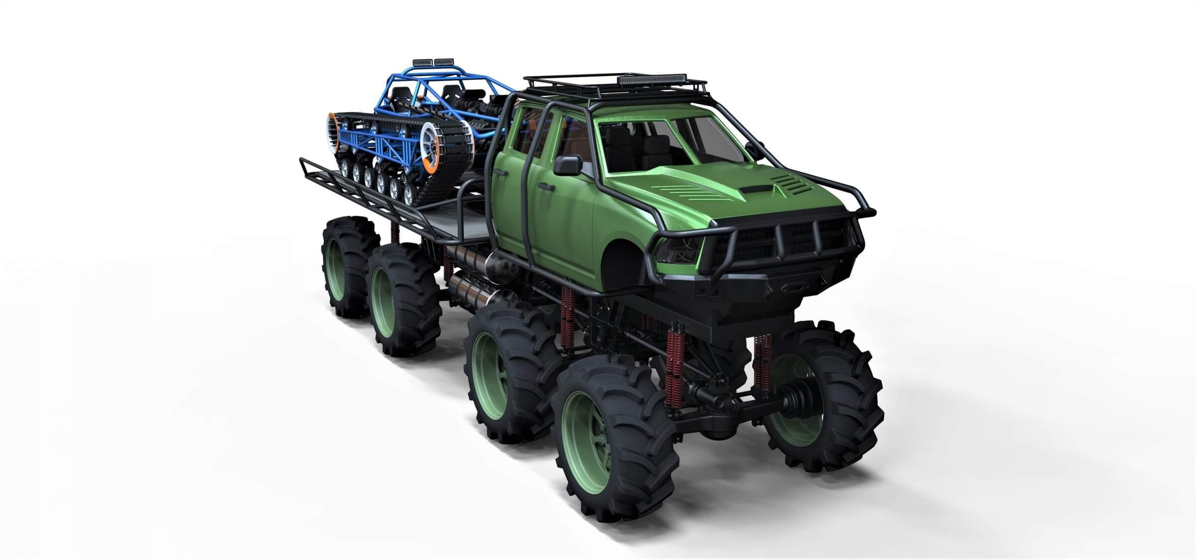 Super Bogger with Concept Vehicle - 3D Model by TechItemsRock