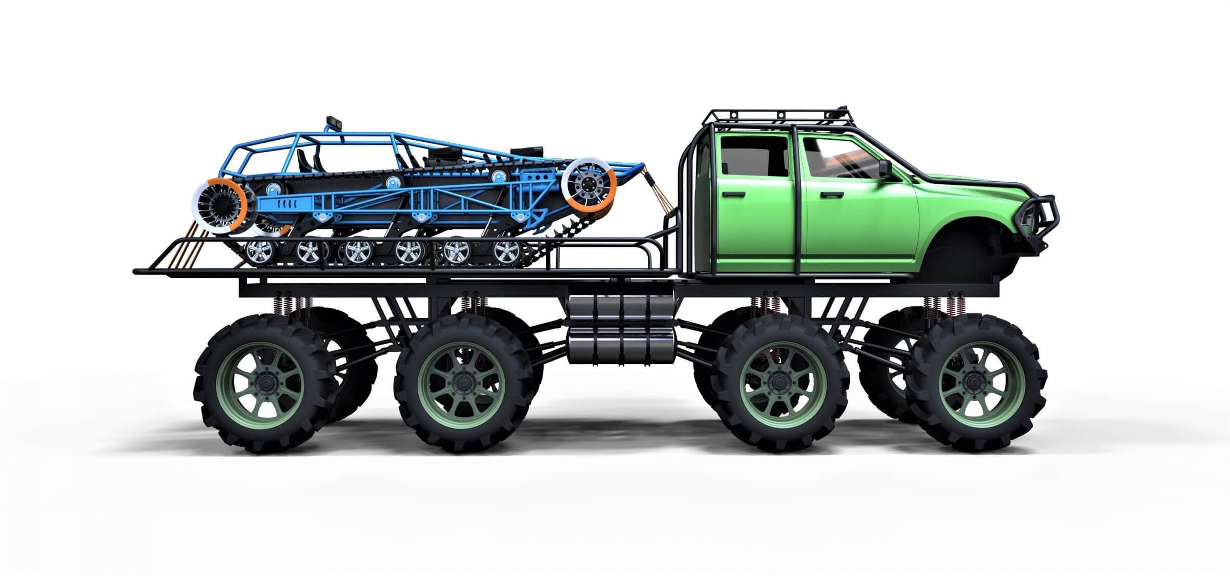 Super Bogger with Concept Vehicle - 3D Model by TechItemsRock