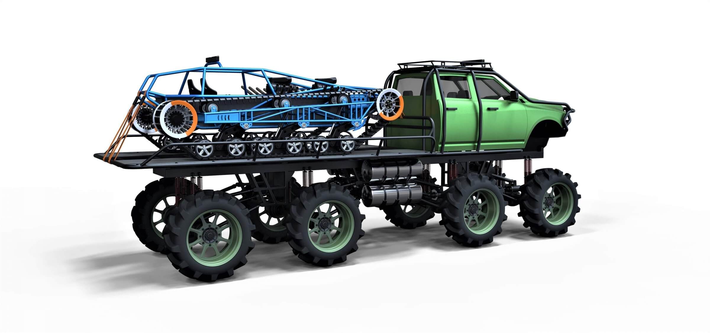 Super Bogger with Concept Vehicle - 3D Model by TechItemsRock