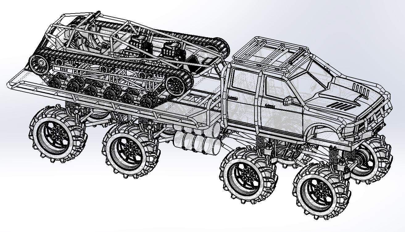 Super Bogger with Concept Vehicle - 3D Model by TechItemsRock