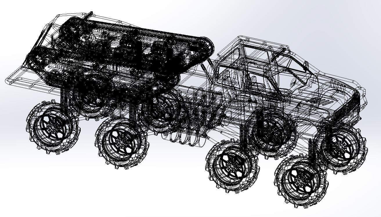 Super Bogger with Concept Vehicle - 3D Model by TechItemsRock