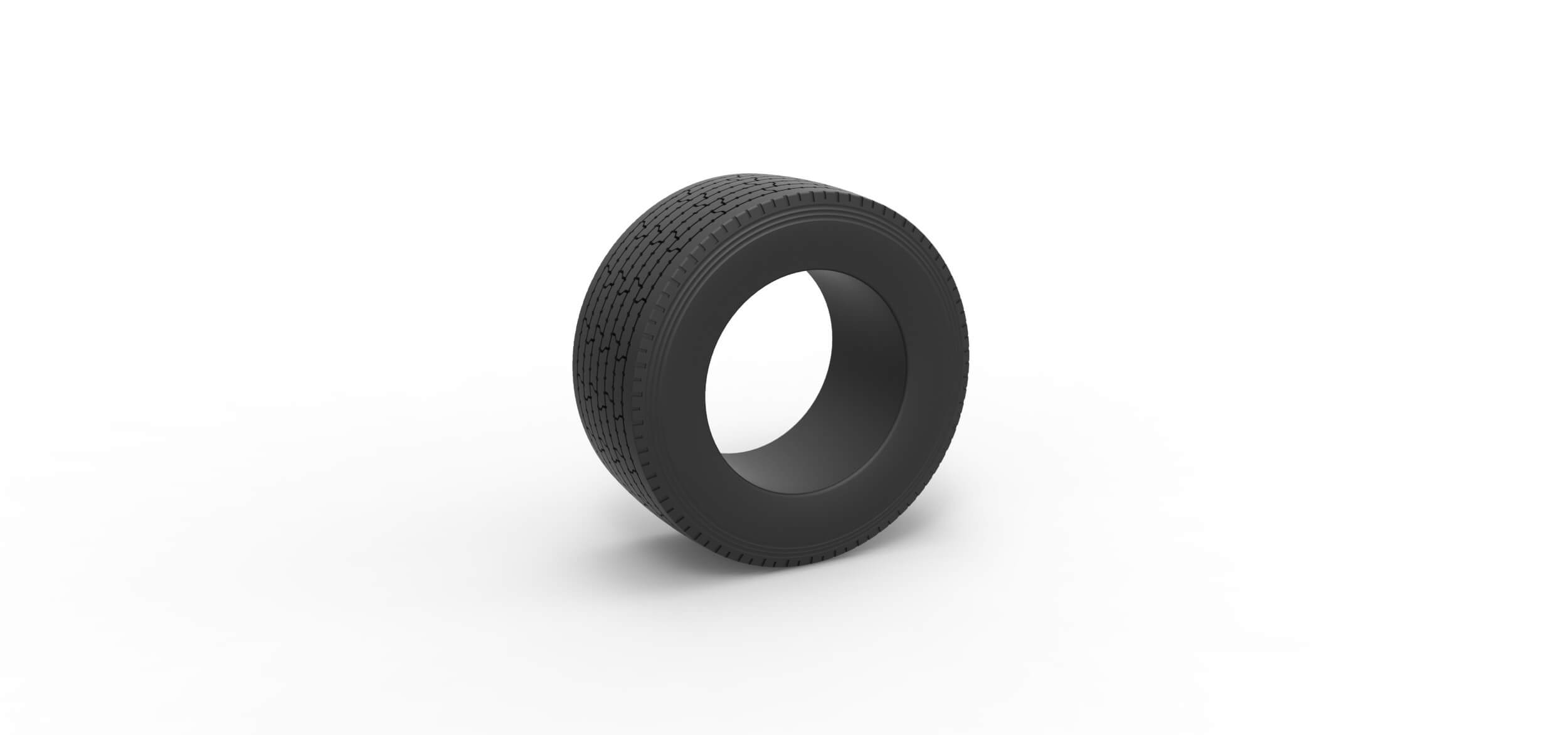 Super Single Semi Tire 1:25 - 3D Model by TechItemsRock