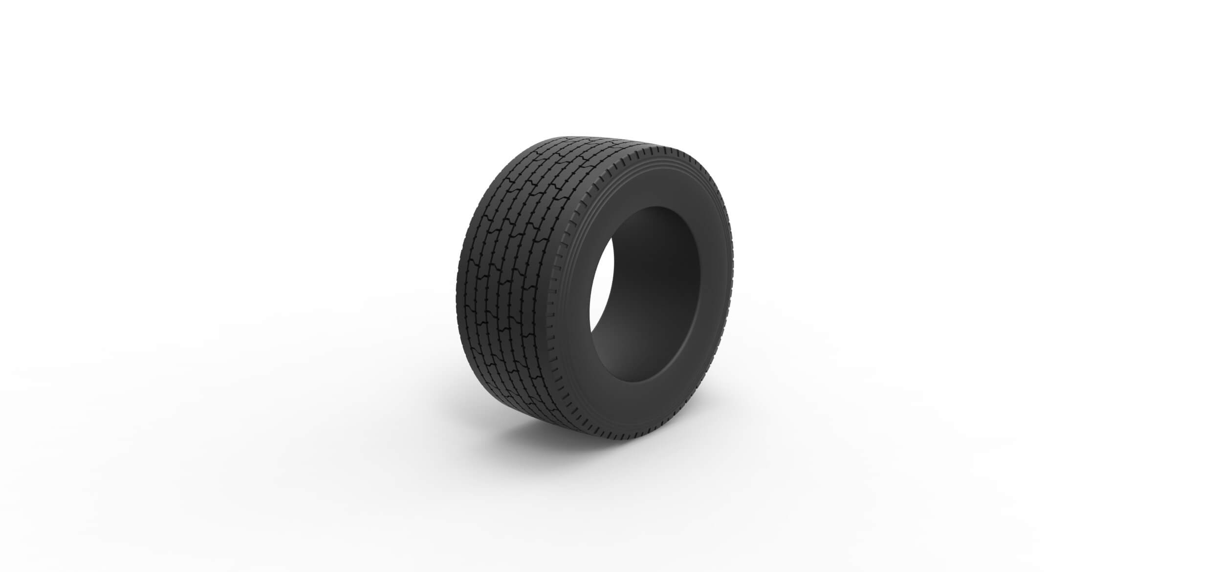 Super Single Semi Tire 1:25 - 3D Model by TechItemsRock