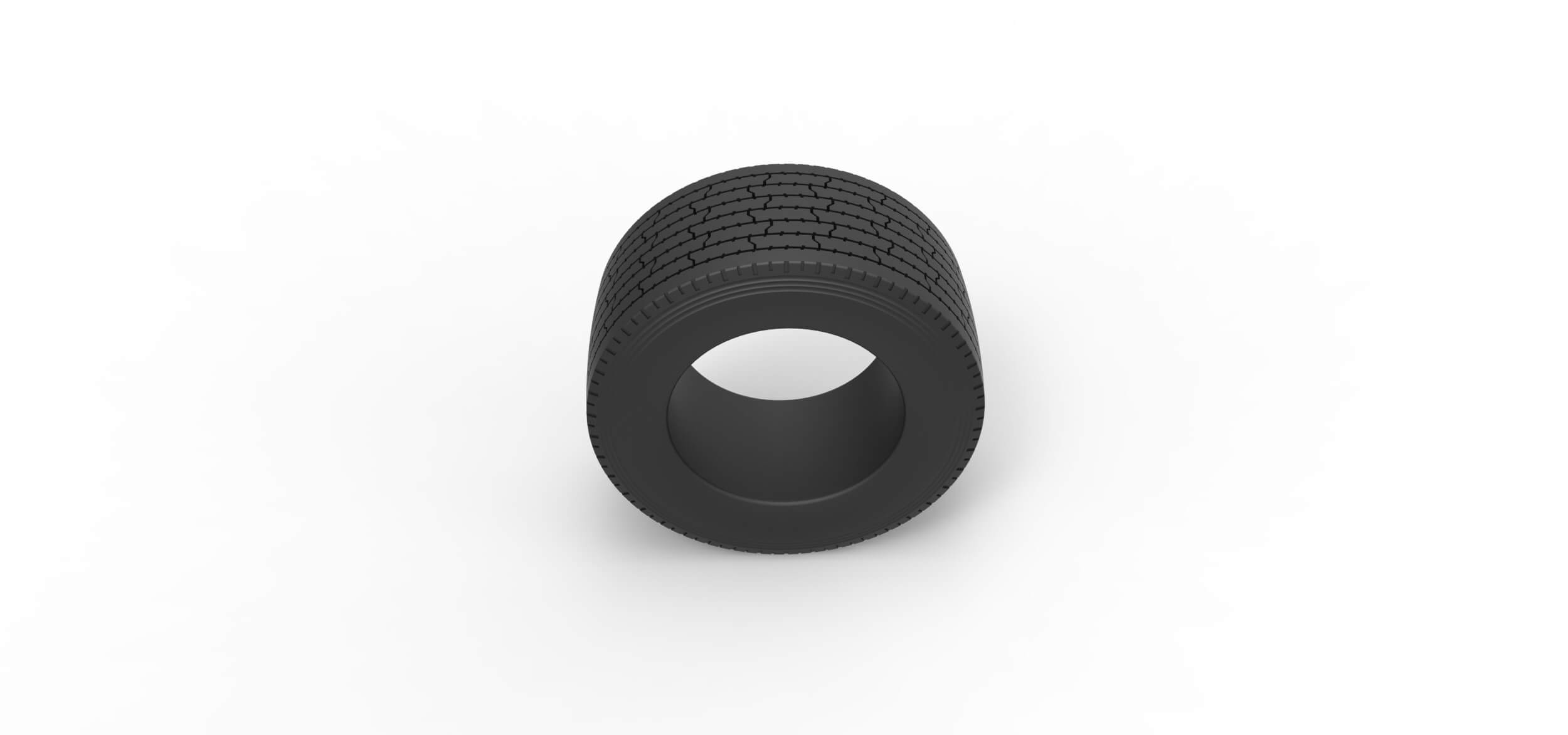 Super Single Semi Tire 1:25 - 3D Model by TechItemsRock