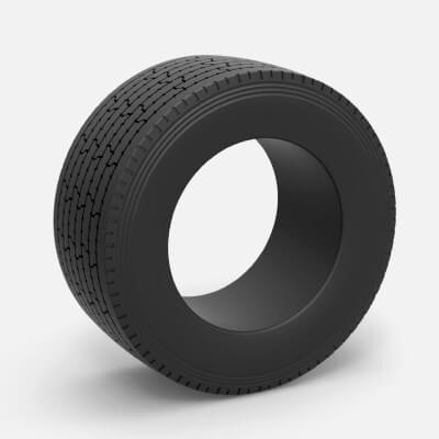 Super Single Semi Tire 1:25 - 3D Model by TechItemsRock