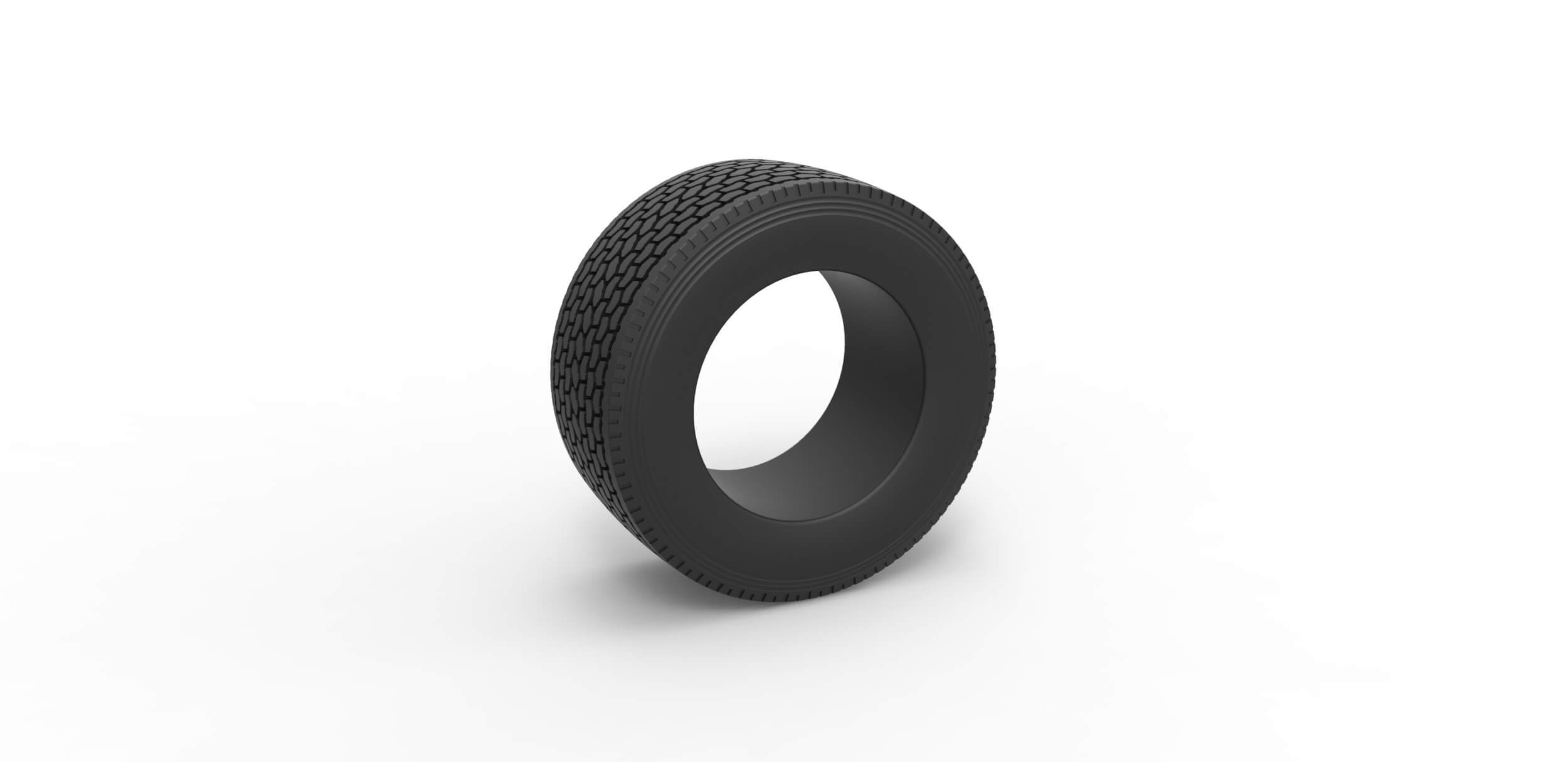 Super Single Semi Tire 1:25 - 3D Model by TechItemsRock