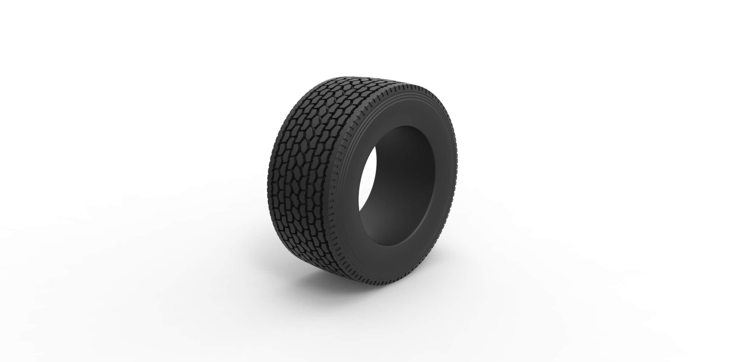 Super Single Semi Tire 1:25 - 3D Model by TechItemsRock