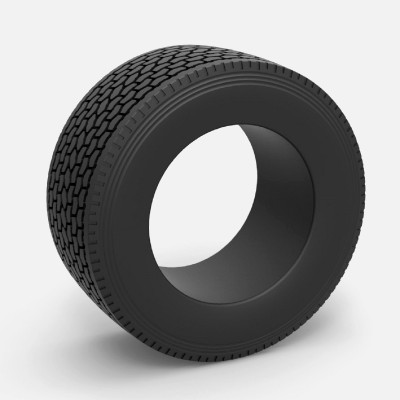 Super Single Semi Tire 1:25 - 3D Model by TechItemsRock