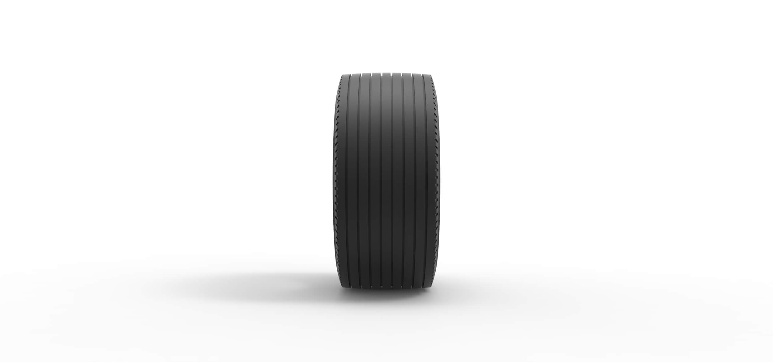 Super Single Semi Whitewall Tire Version 2 Scale 1:25 - 3D Model by ...