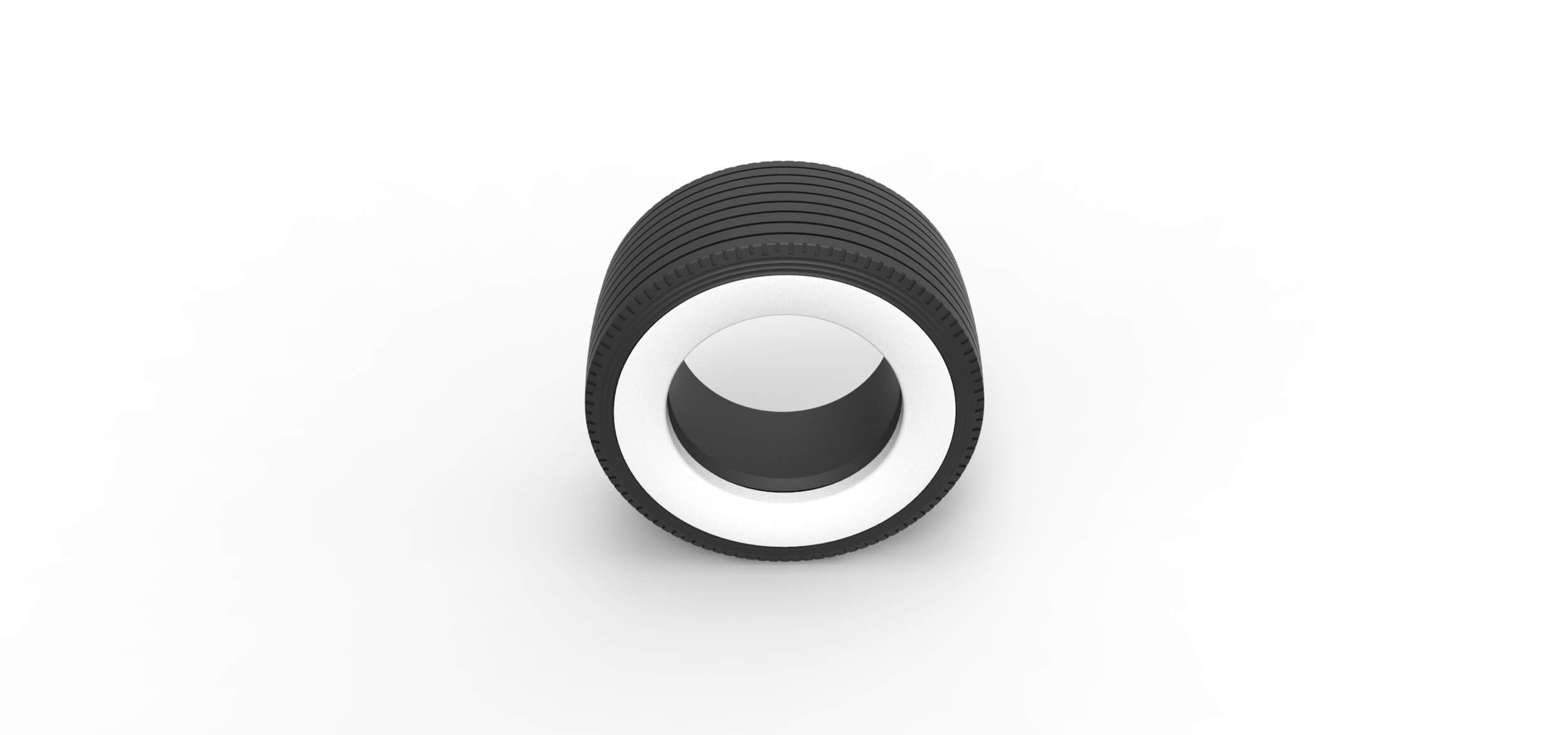 Super Single Semi Whitewall Tire Version 2 Scale 1:25 - 3D Model by ...