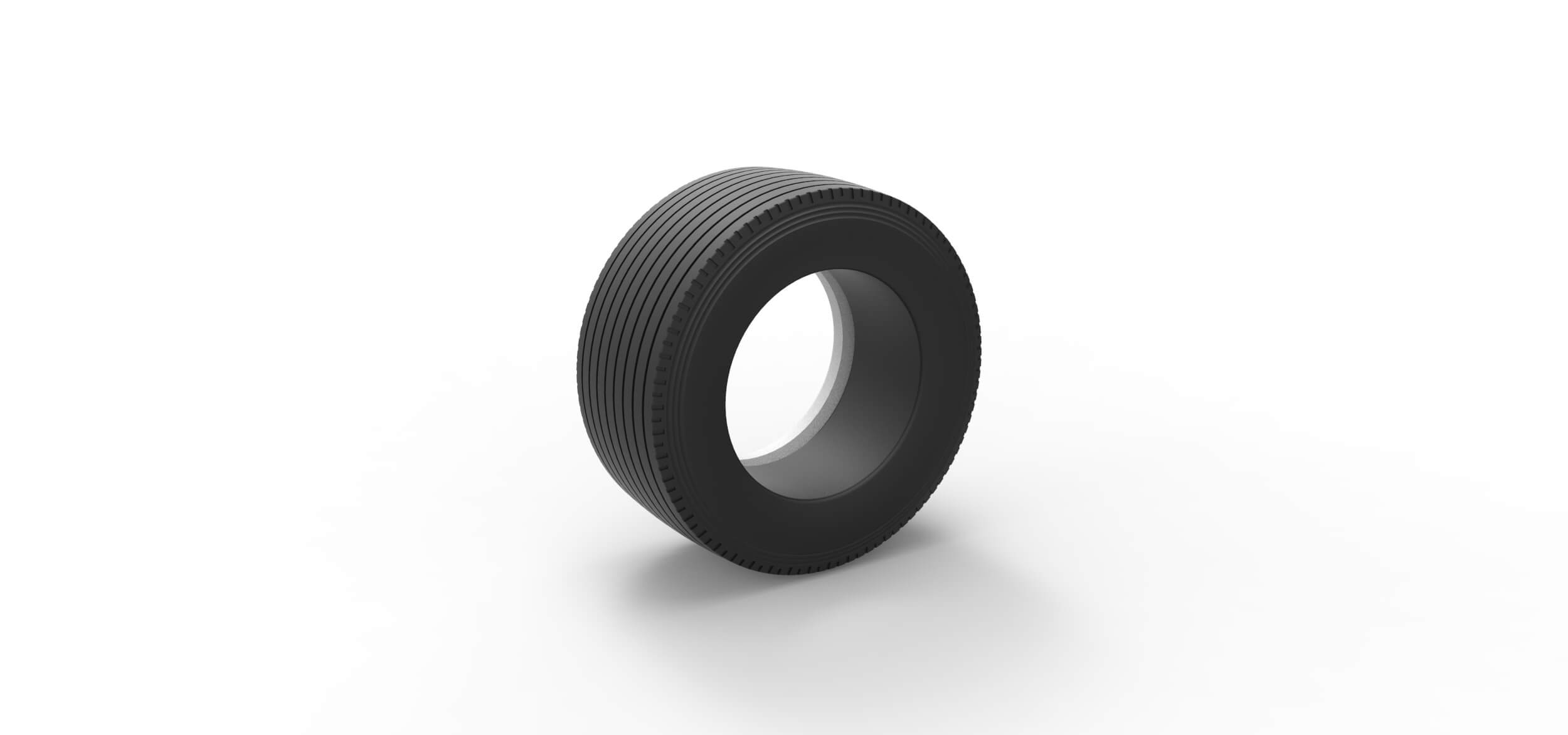 Super Single Semi Whitewall Tire Version 2 Scale 1:25 - 3D Model by ...