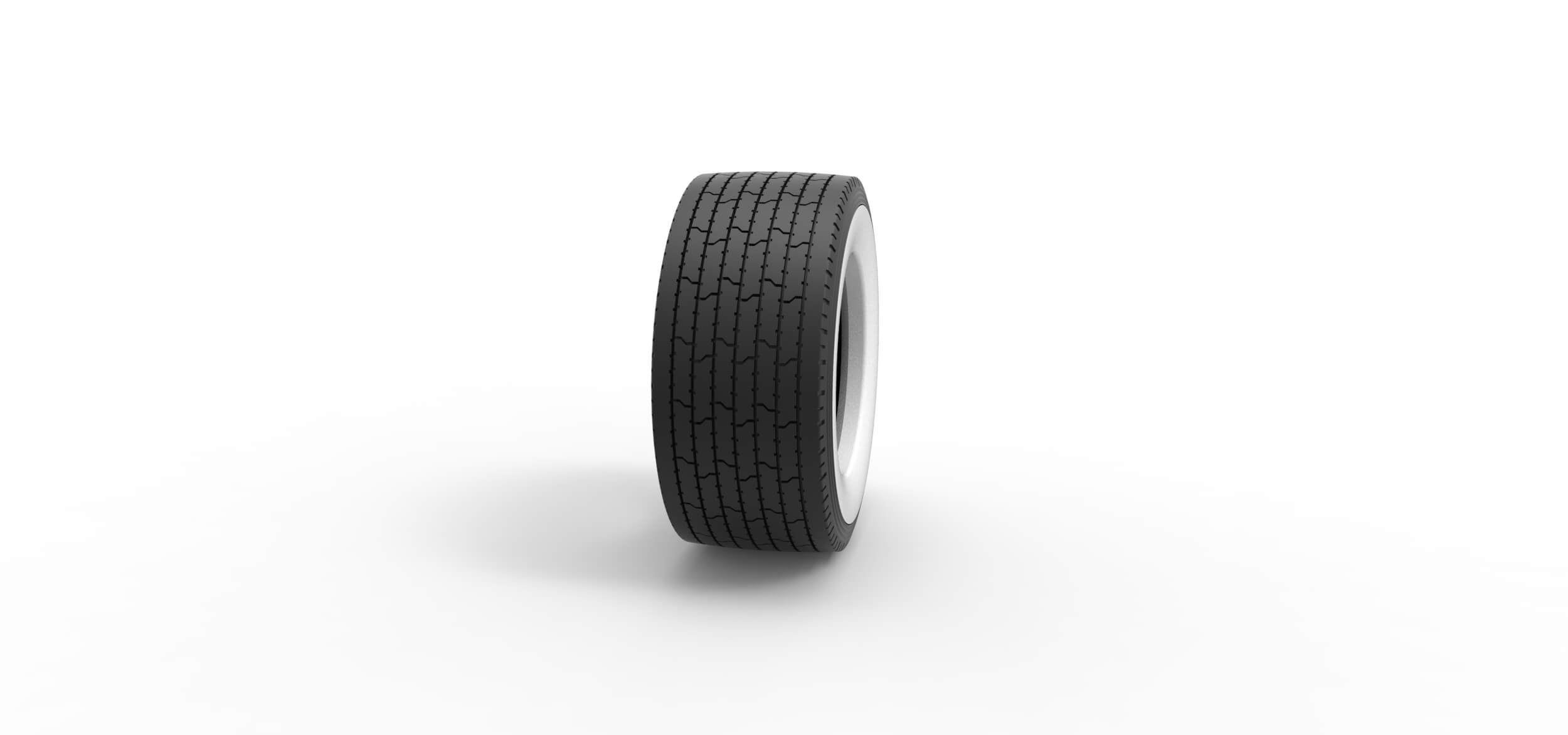 Super Single Semi Whitewall Tire Version 3 Scale 1:25 - 3D Model by ...