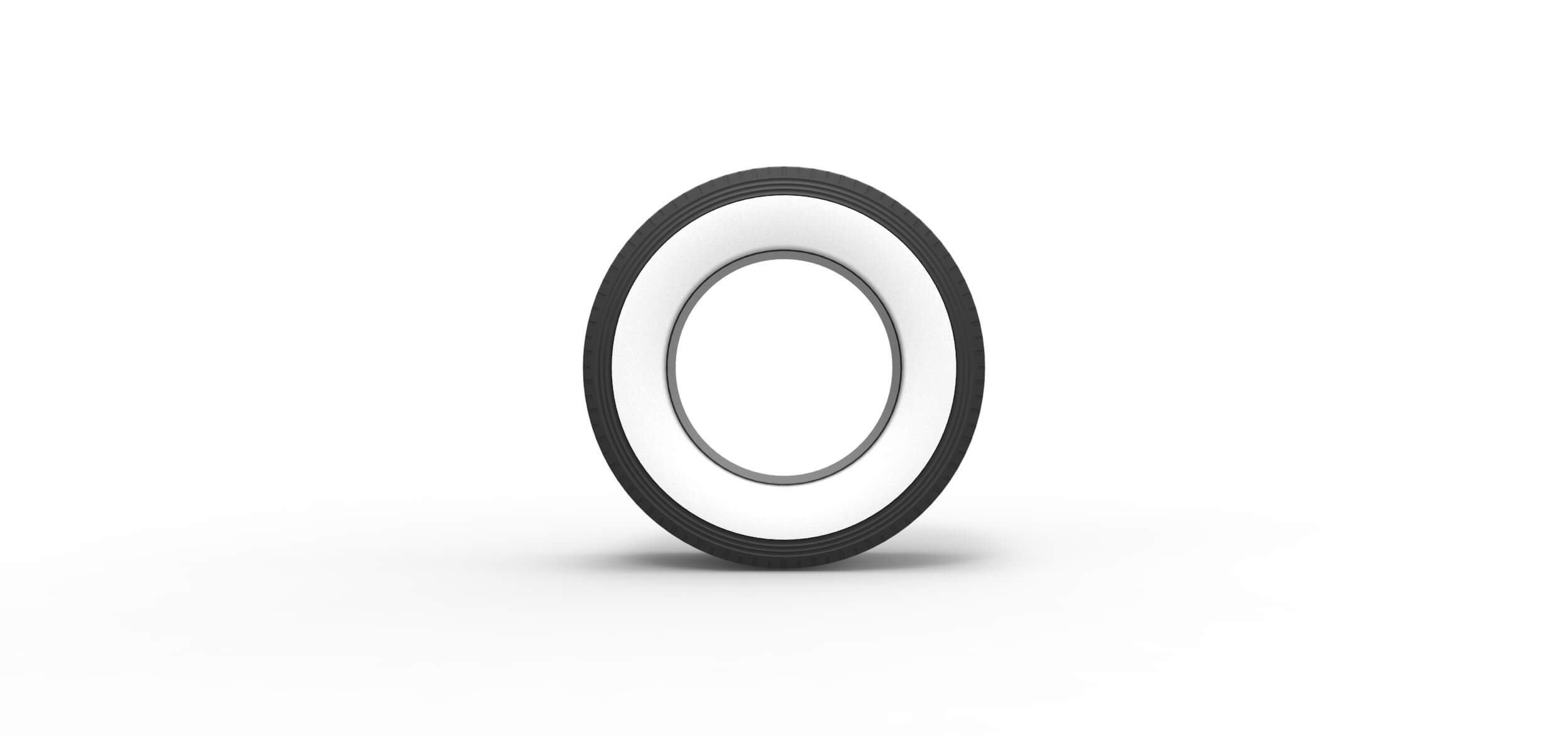 Super Single Semi Whitewall Tire Version 3 Scale 1:25 - 3D Model by ...