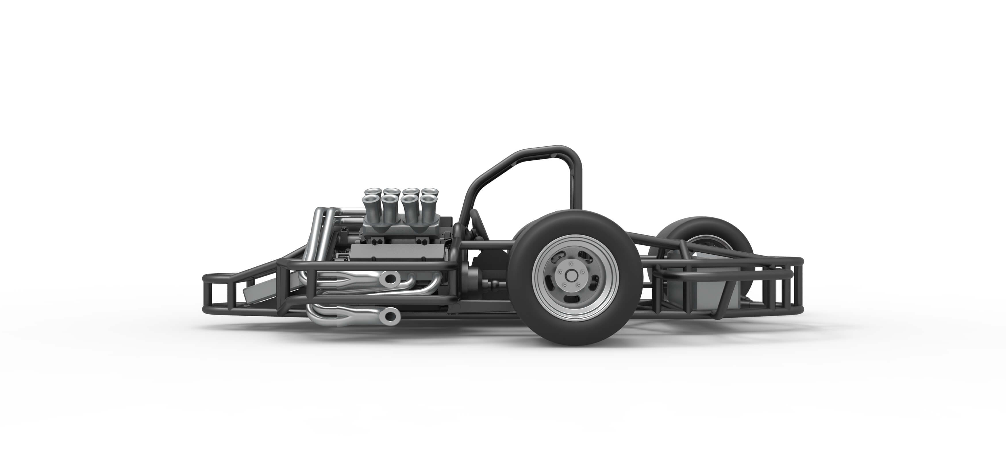 Supermodified 3-TO-1 Race Car Base 1:25 3D Model by TechItemsRock