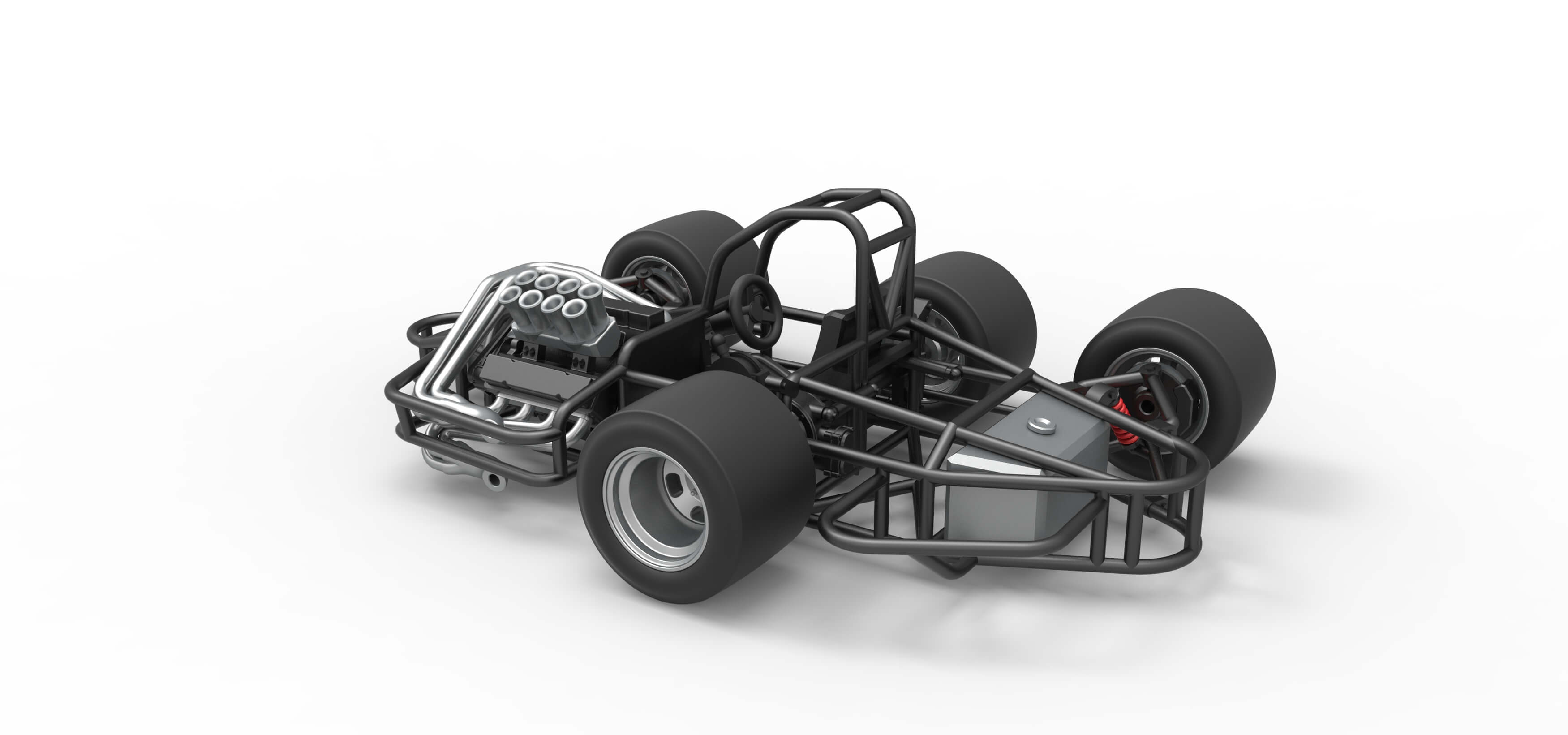 Supermodified 3-TO-1 Race Car Base 1:25 3D Model by TechItemsRock