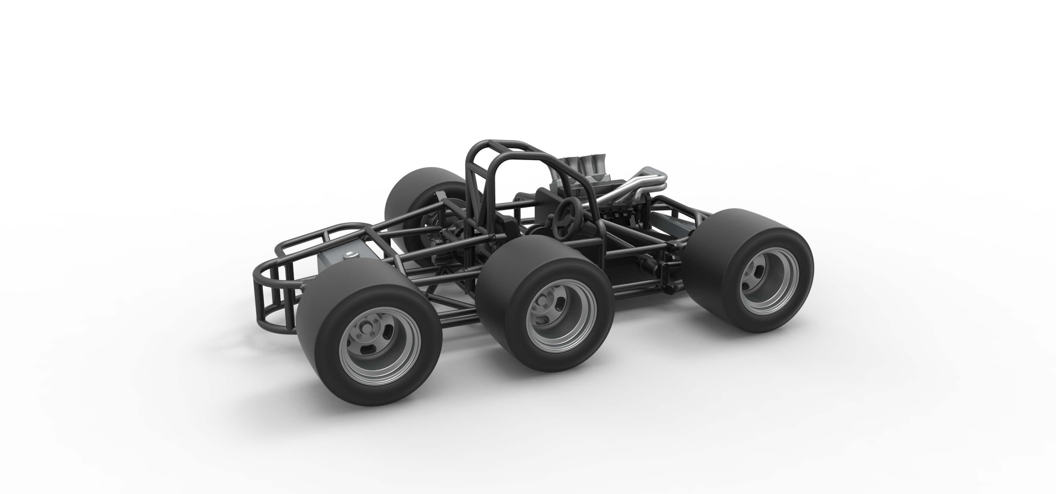 Supermodified 3-TO-1 Race Car Base 1:25 3D Model by TechItemsRock