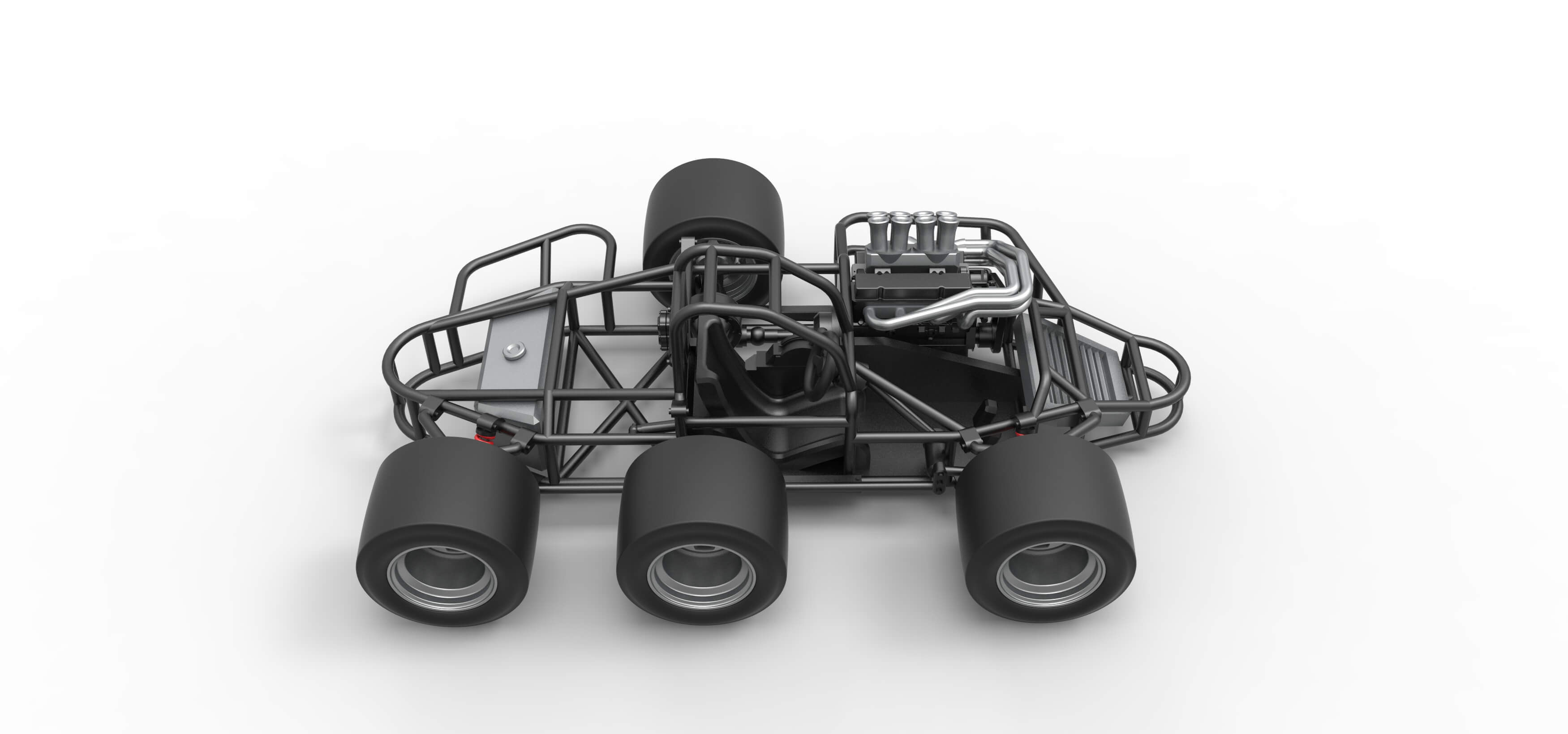 Supermodified 3-TO-1 Race Car Base 1:25 3D Model by TechItemsRock