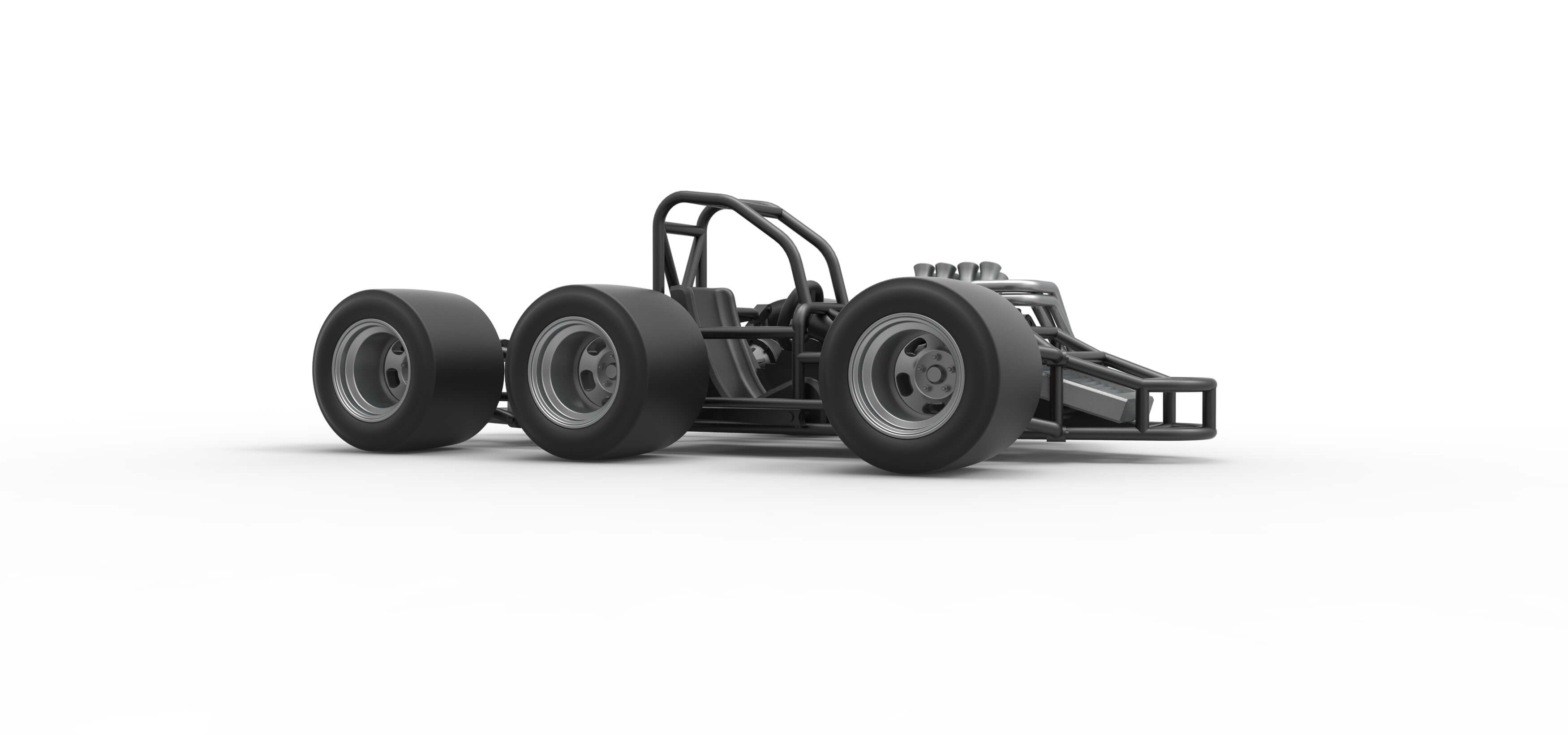 Supermodified 3-TO-1 Race Car Base 1:25 3D Model by TechItemsRock