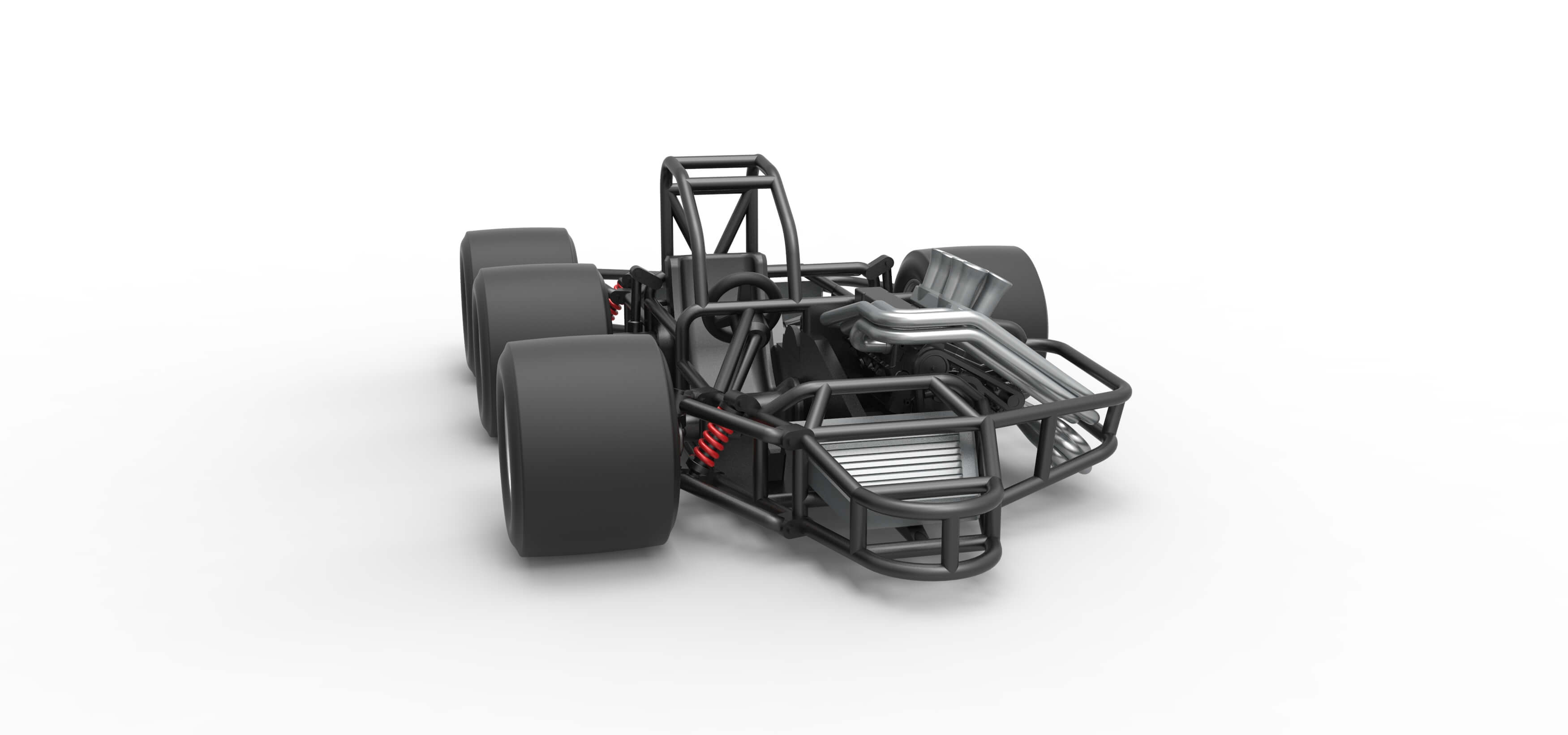 Supermodified 3-TO-1 Race Car Base 1:25 3D Model by TechItemsRock