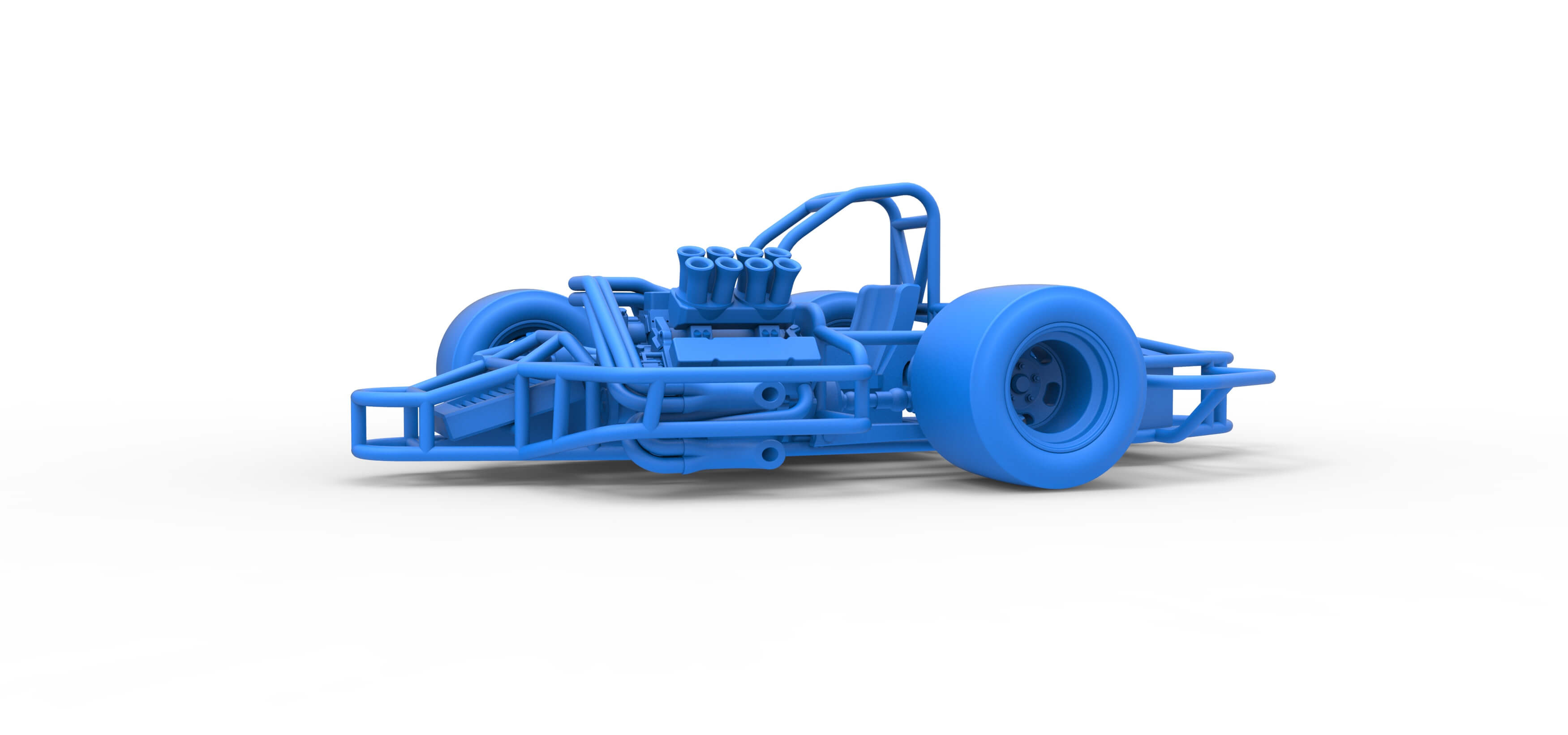Supermodified 3-TO-1 Race Car Base 1:25 3D Model by TechItemsRock