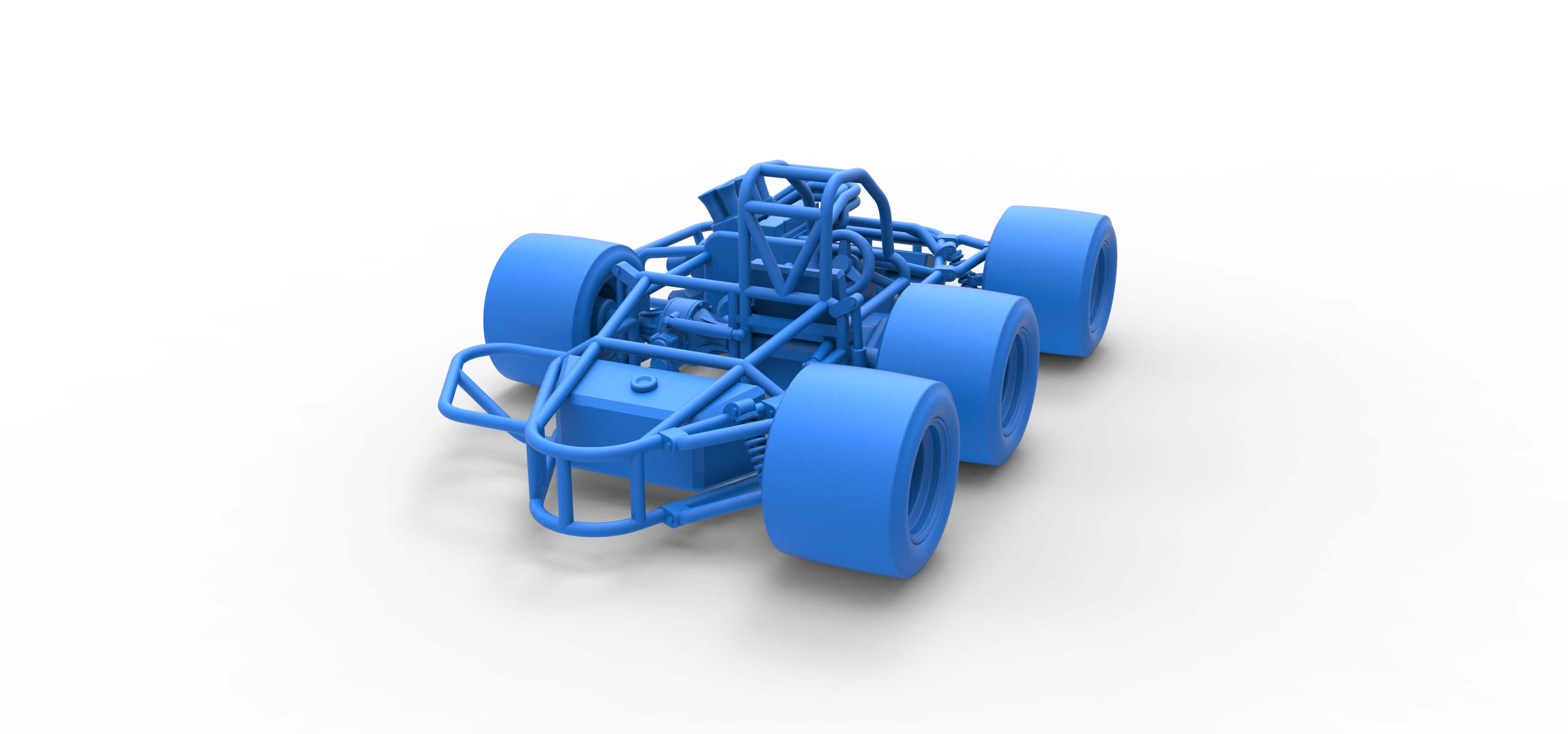 Supermodified 3-TO-1 Race Car Base 1:25 3D Model by TechItemsRock