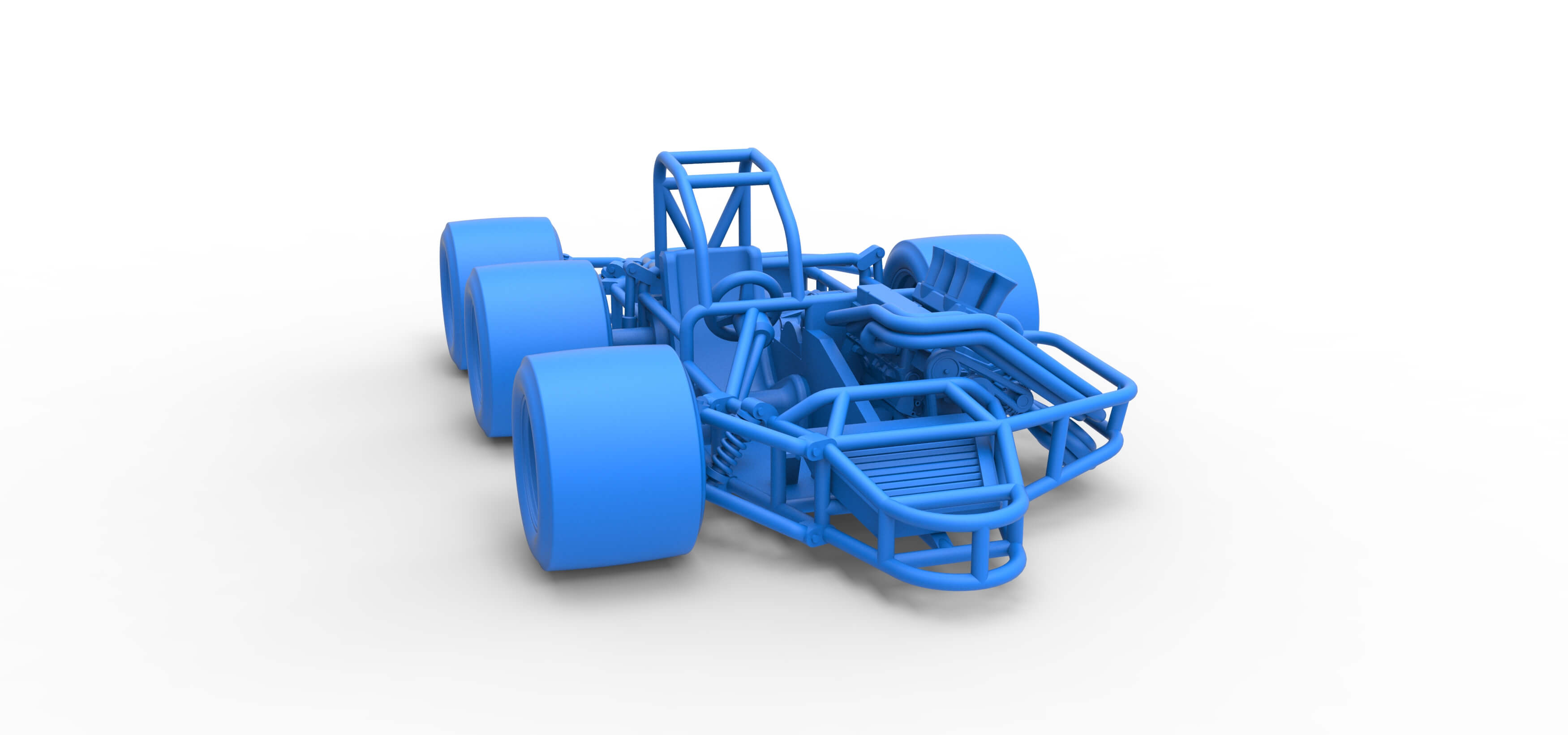 Supermodified 3-TO-1 Race Car Base 1:25 3D Model by TechItemsRock
