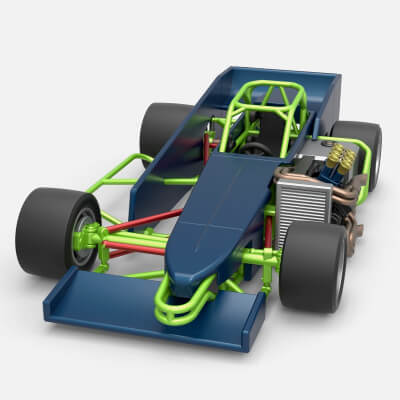 Supermodified Race Car 1:25 - 3D Model by TechItemsRock