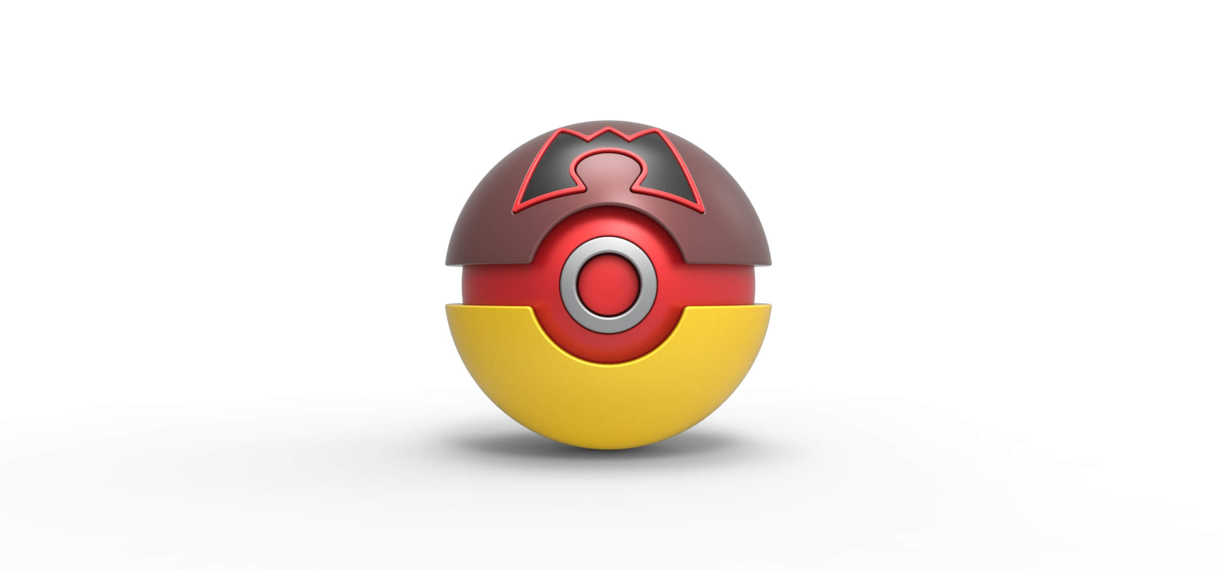 Team Magma Ball - 3D Model by TechItemsRock
