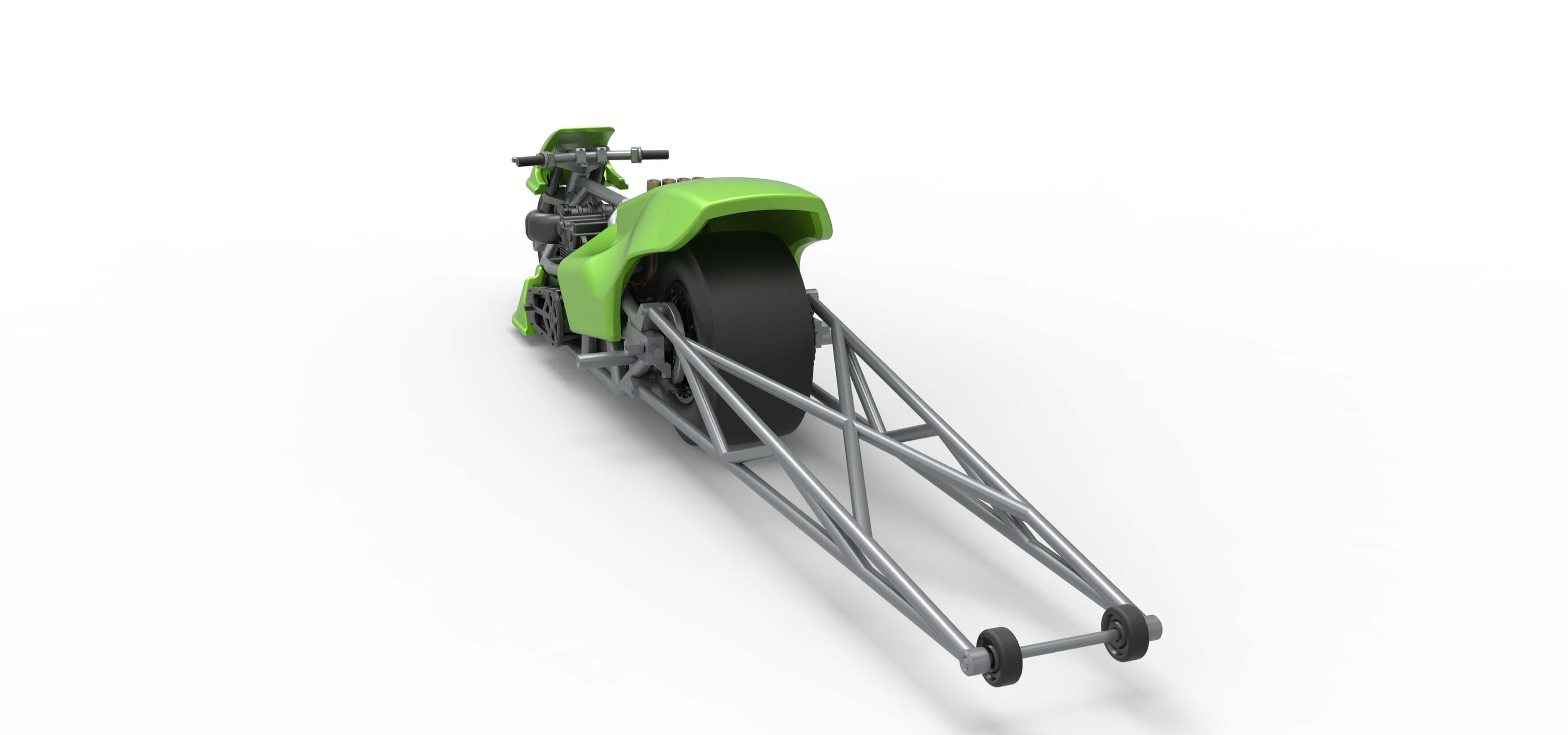 Top Fuel Dragster Motorcycle Scale 1:25 - 3D Model by TechItemsRock