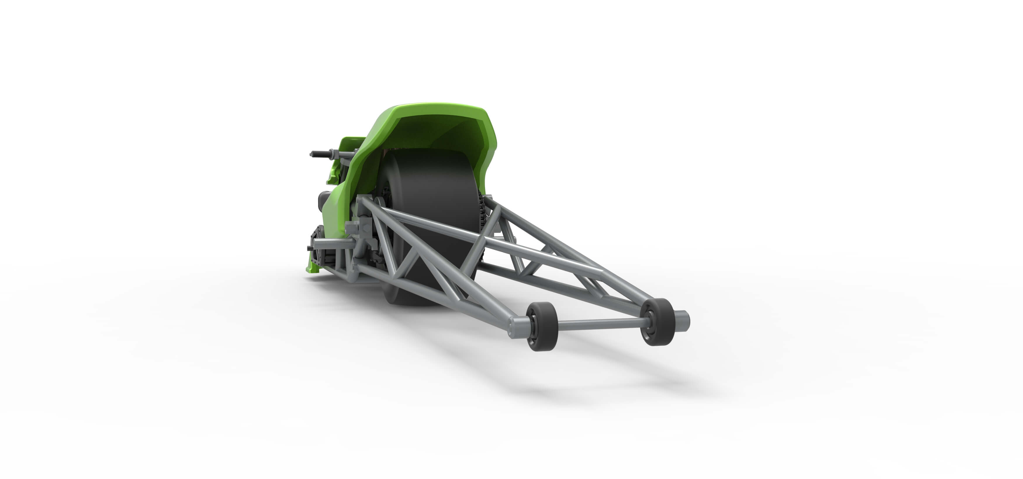 Top Fuel Dragster Motorcycle Scale 1:25 - 3D Model by TechItemsRock