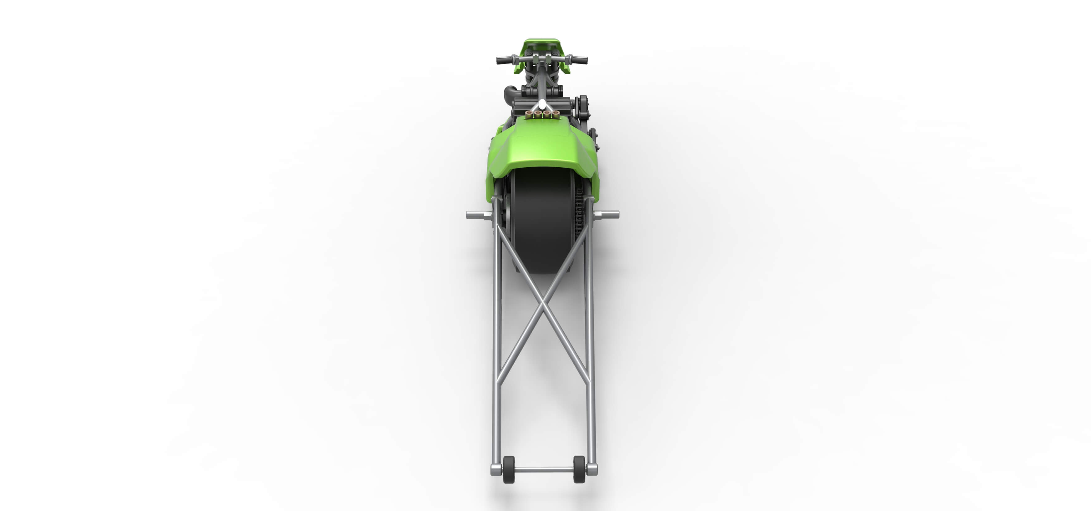 Top Fuel Dragster Motorcycle Scale 1:25 - 3D Model by TechItemsRock