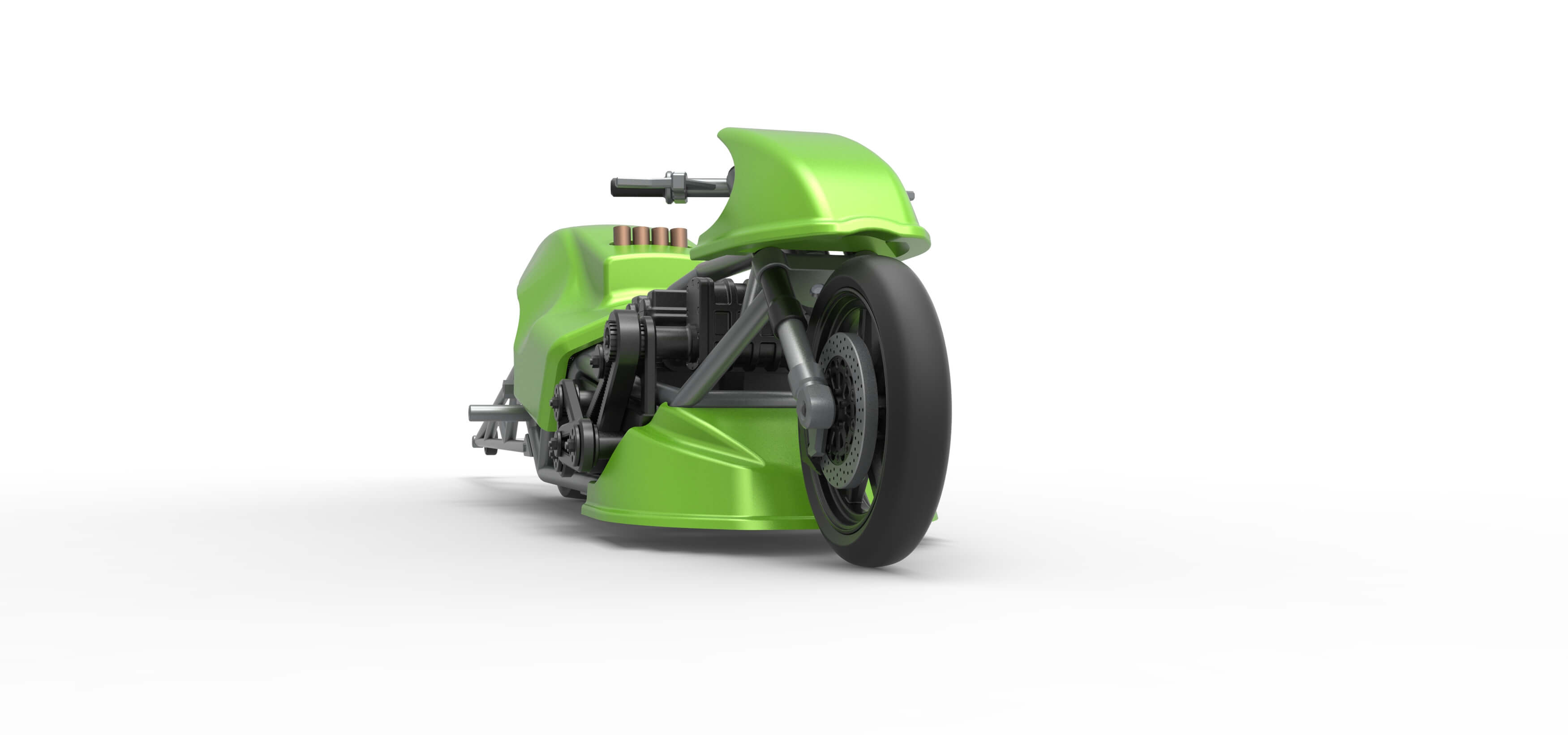 Top Fuel Dragster Motorcycle Scale 1:25 - 3D Model by TechItemsRock