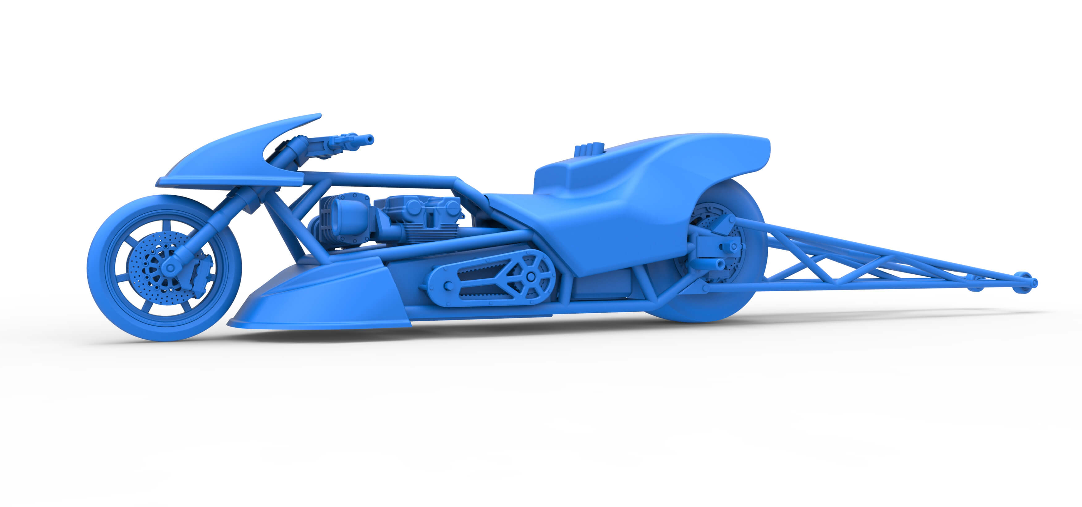 Top Fuel Dragster Motorcycle Scale 1:25 - 3D Model by TechItemsRock