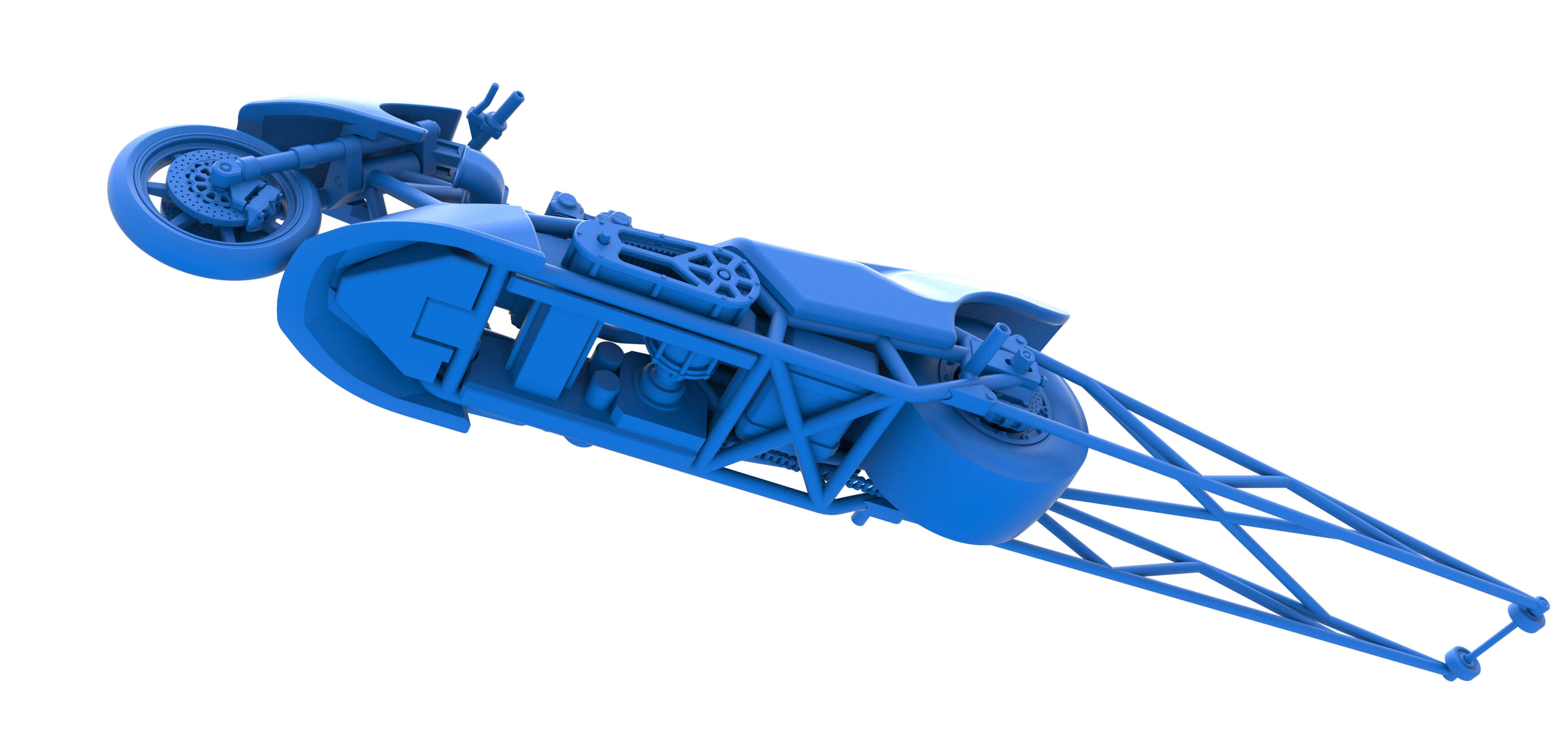 Top Fuel Dragster Motorcycle Scale 1:25 - 3D Model by TechItemsRock