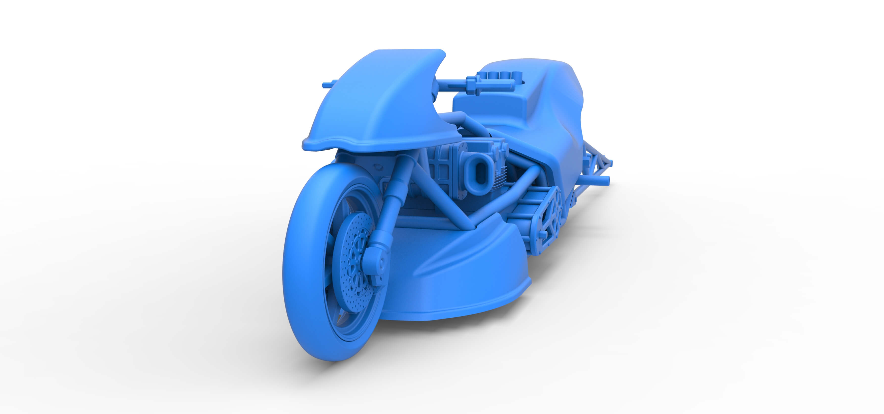 Top Fuel Dragster Motorcycle Scale 1:25 - 3D Model by TechItemsRock