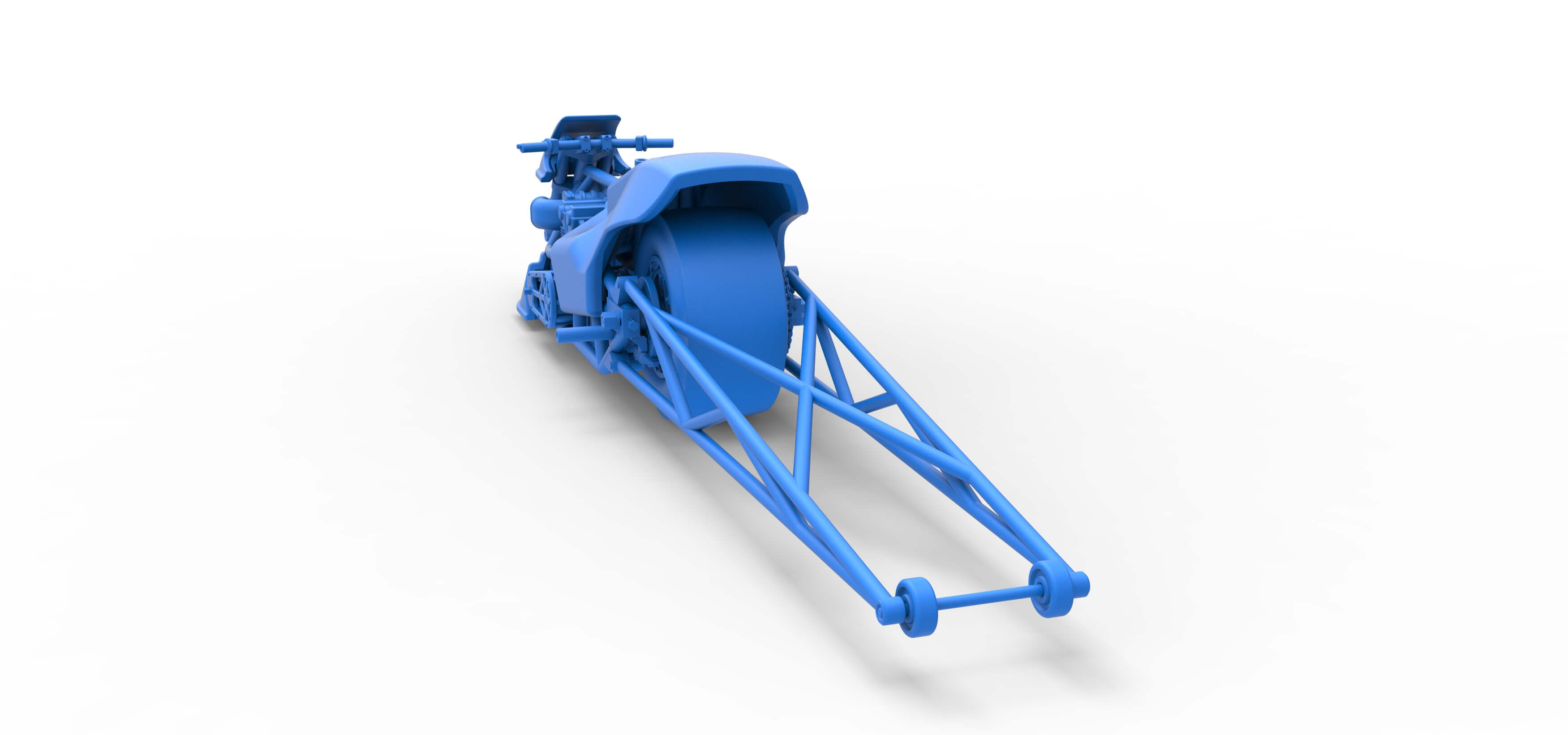 Top Fuel Dragster Motorcycle Scale 1:25 - 3D Model by TechItemsRock