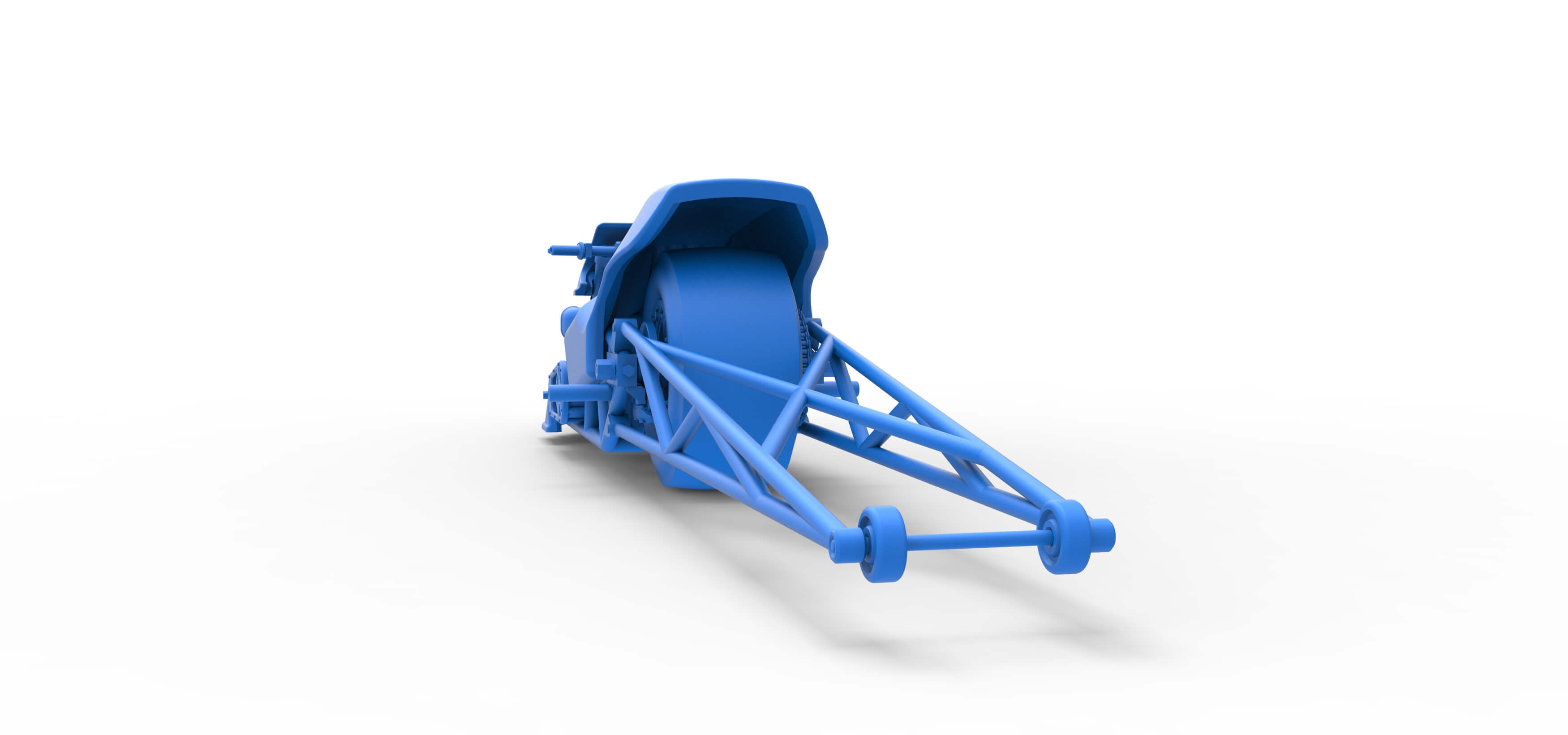 Top Fuel Dragster Motorcycle Scale 1:25 - 3D Model by TechItemsRock