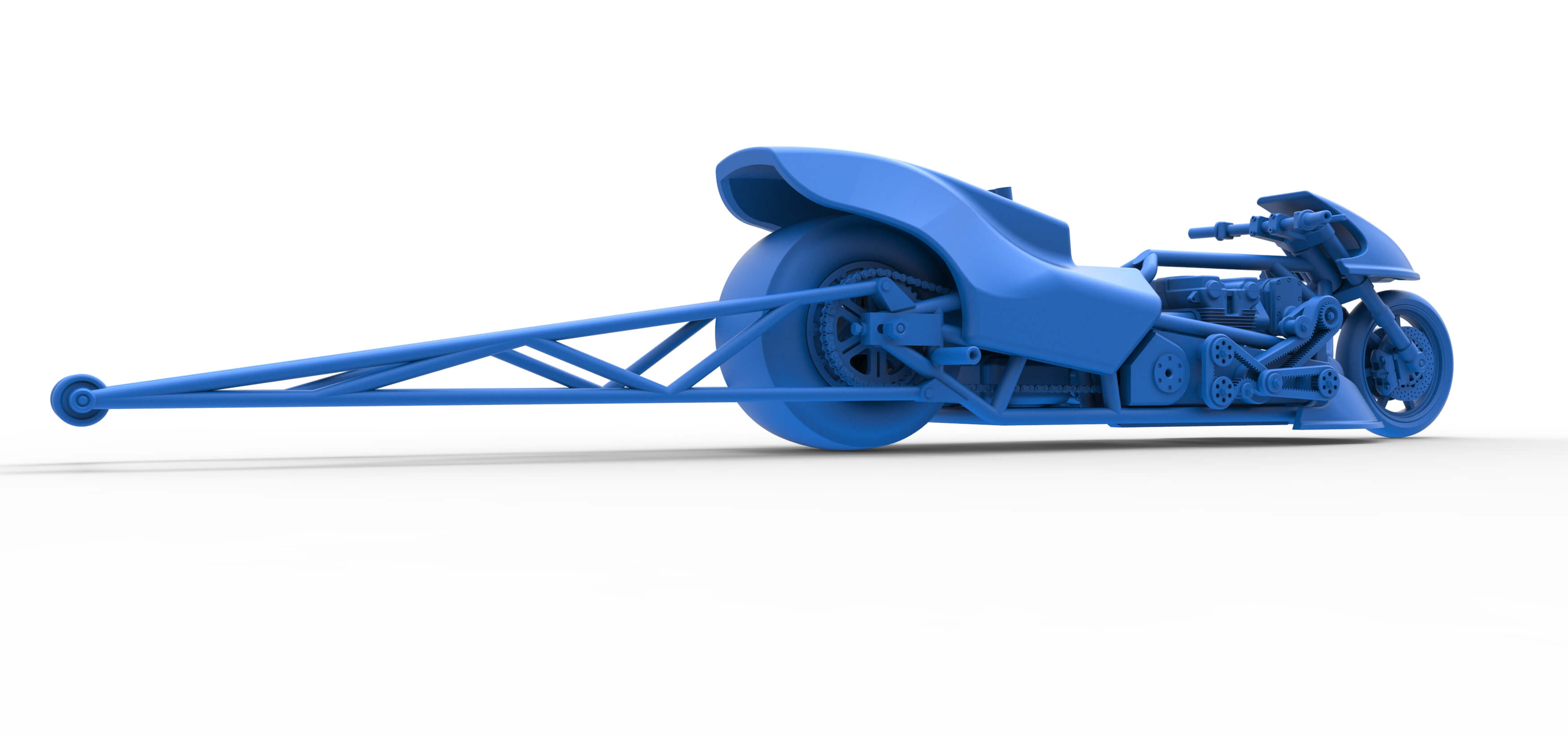 Top Fuel Dragster Motorcycle Scale 1:25 - 3D Model by TechItemsRock