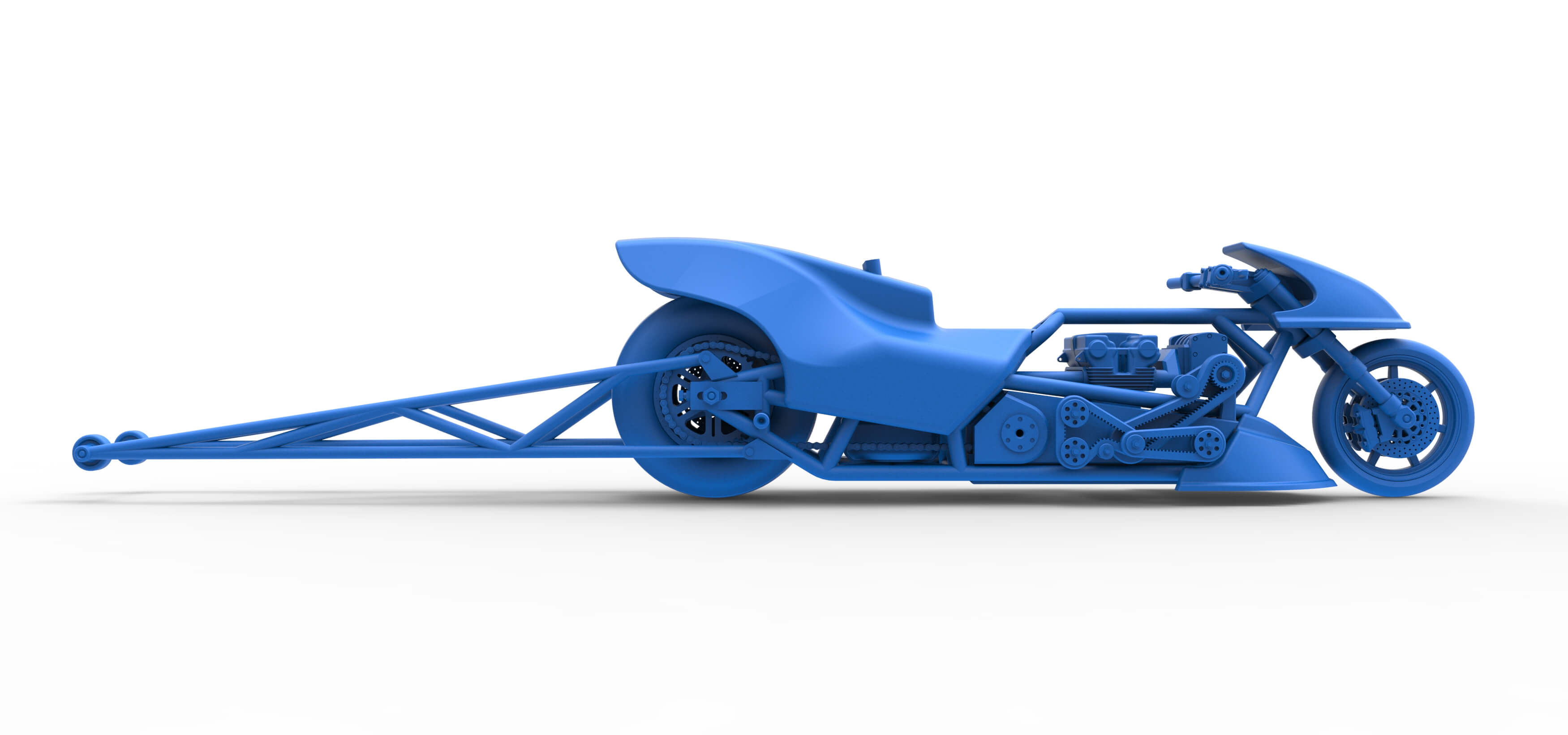 Top Fuel Dragster Motorcycle Scale 1:25 - 3D Model by TechItemsRock