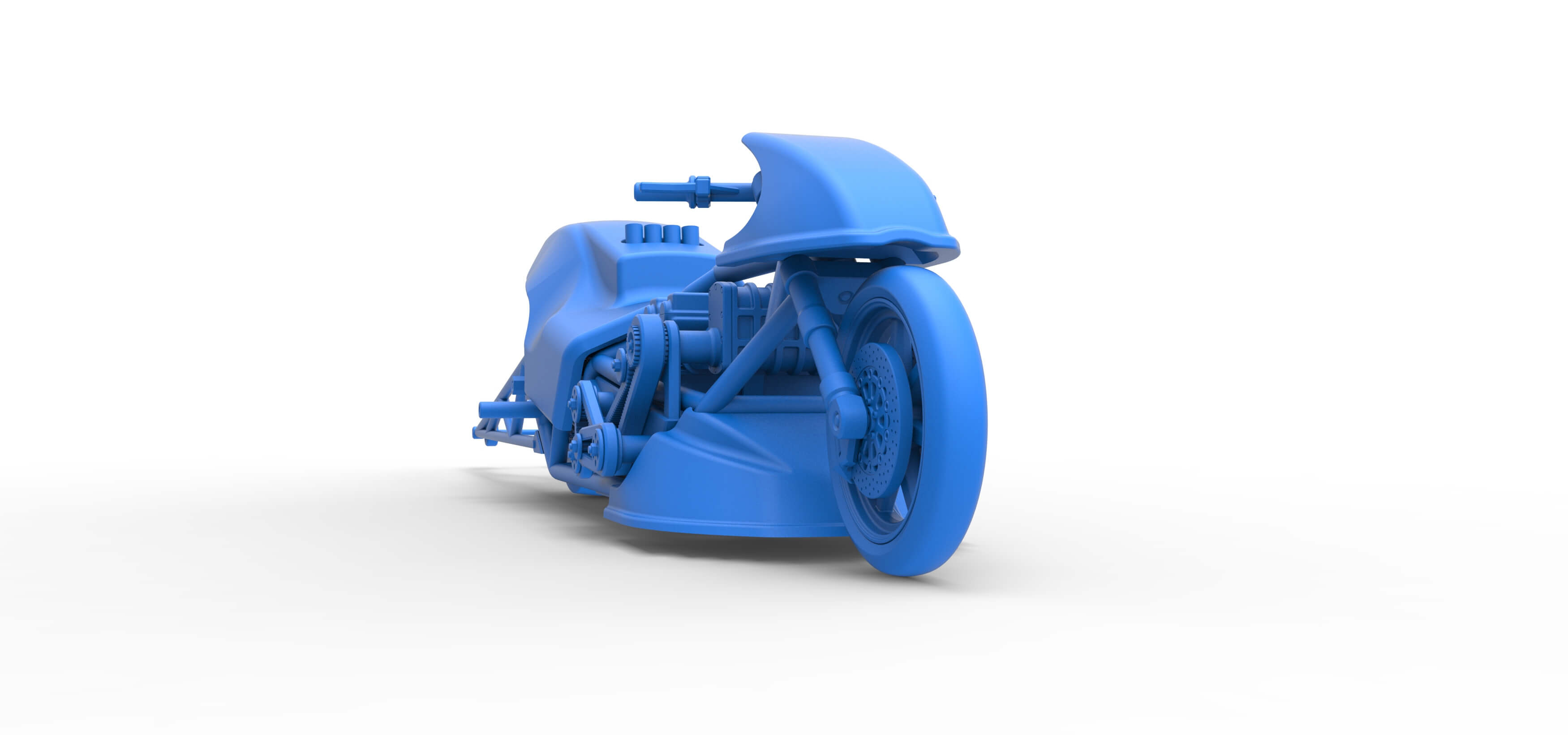 Top Fuel Dragster Motorcycle Scale 1:25 - 3D Model by TechItemsRock