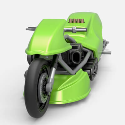 Top Fuel Dragster Motorcycle Scale 1:25 - 3D Model by TechItemsRock