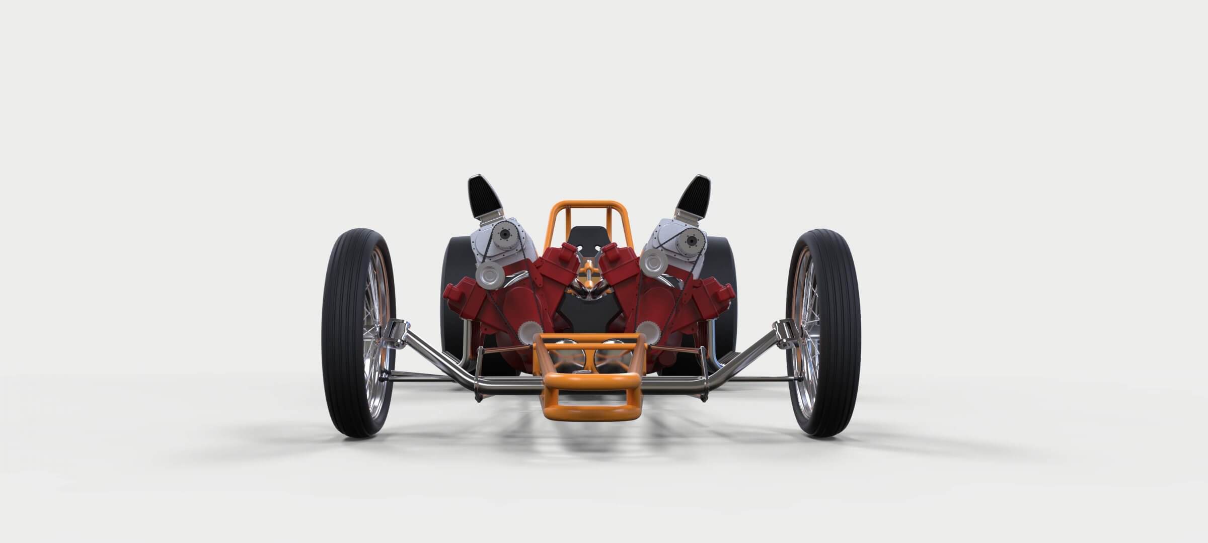 Twin Engine Dragster - 3D Model by TechItemsRock