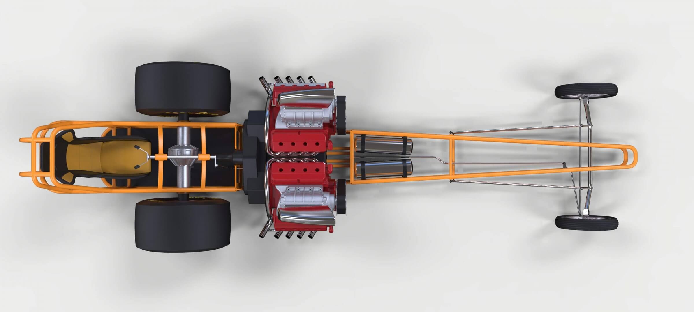 Twin Engine Dragster - 3D Model by TechItemsRock