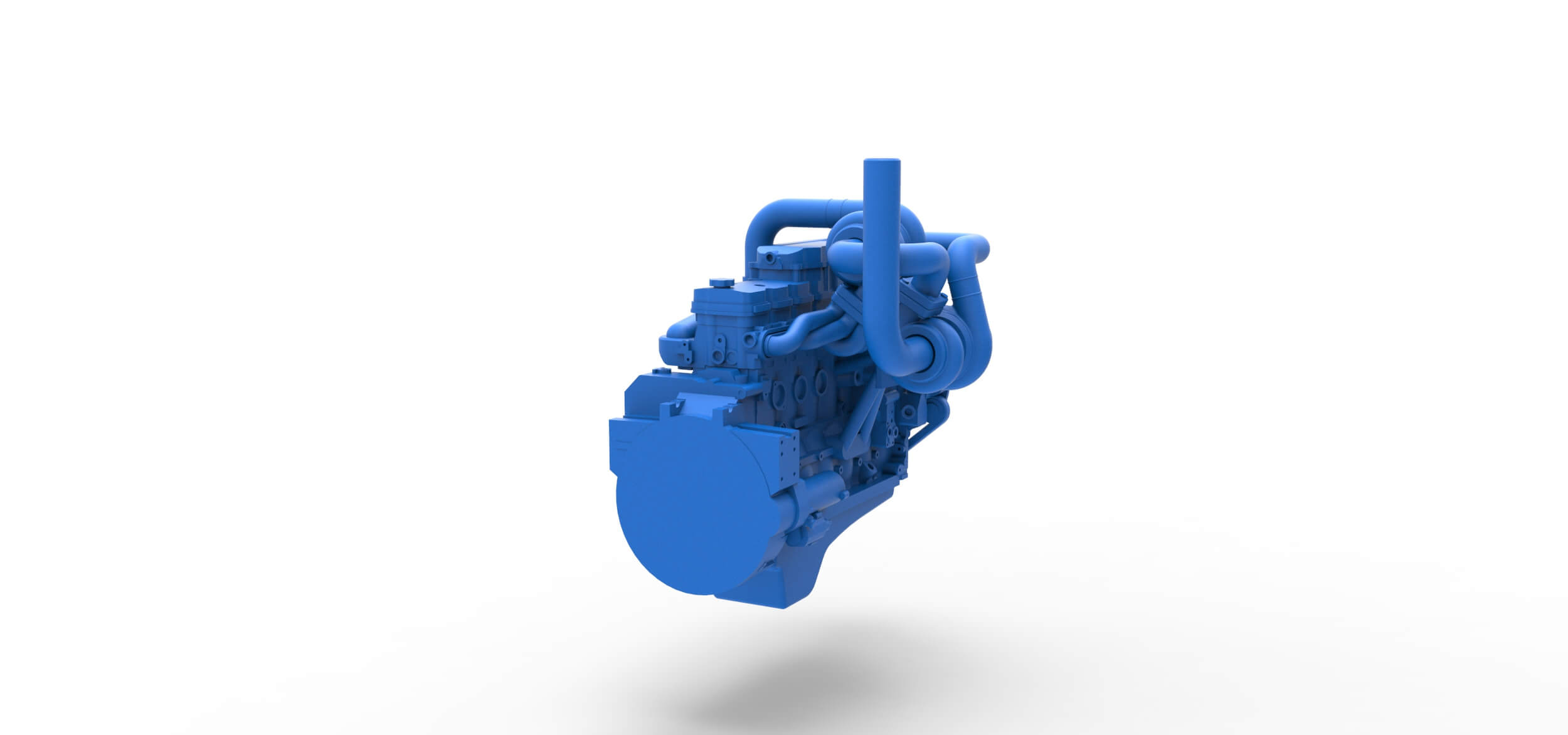 Twin Turbo Straight-Six Engine for Semi Truck Scale 1:25 3D Model by ...