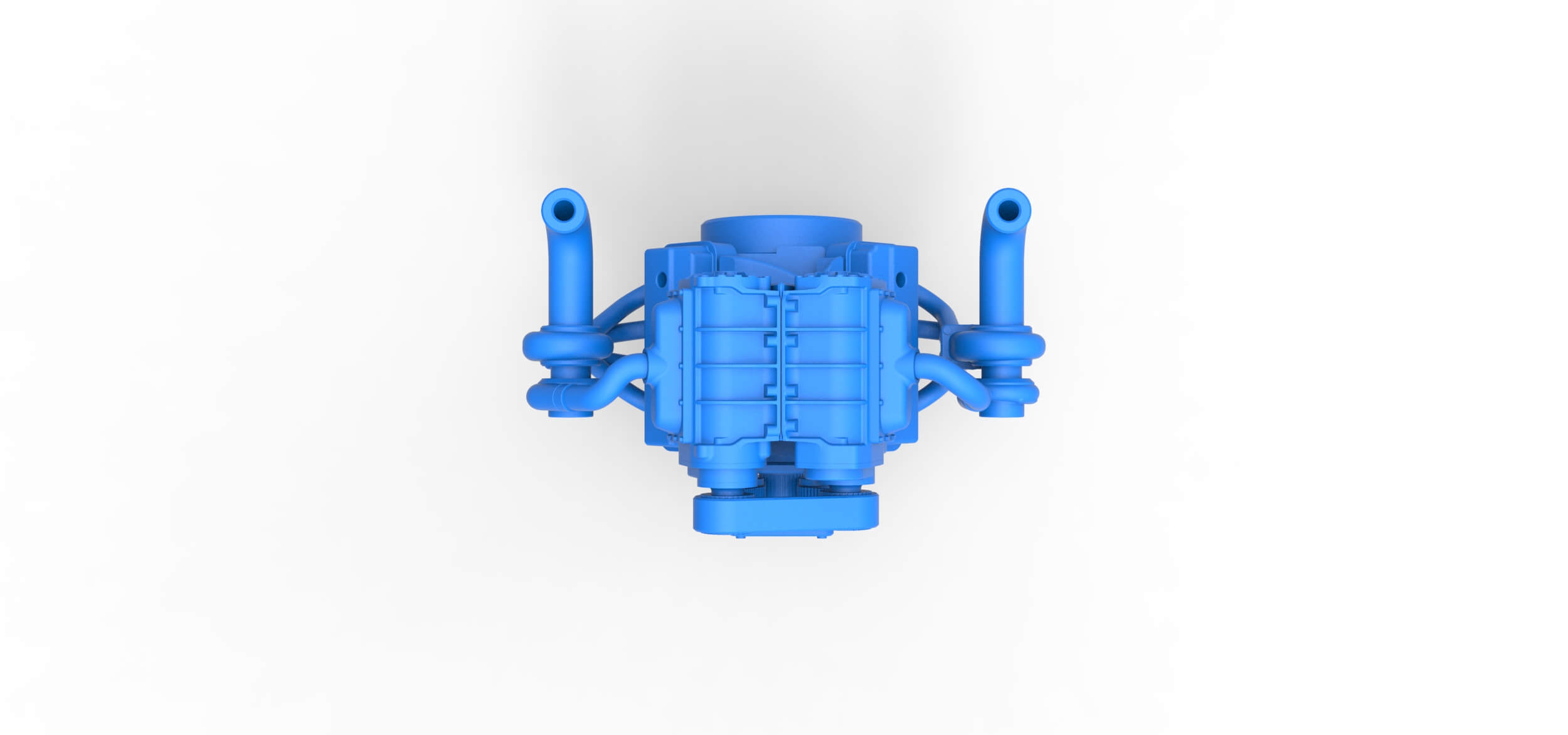 Twin Turbo Supercharged V8 Engine V7 Scale 1:25 - 3D Model by TechItemsRock
