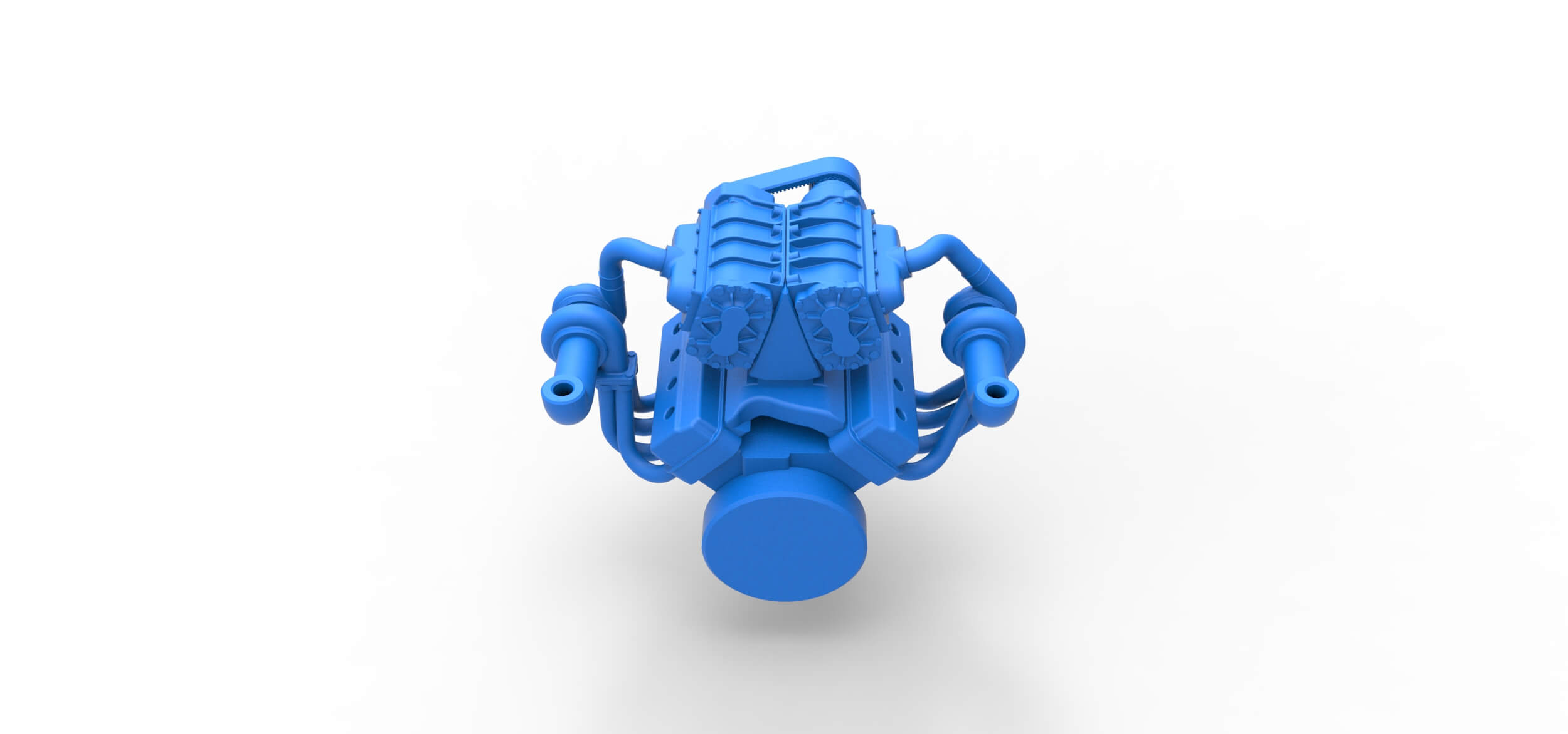 Twin Turbo Supercharged V8 Engine V7 Scale 1:25 - 3D Model by TechItemsRock