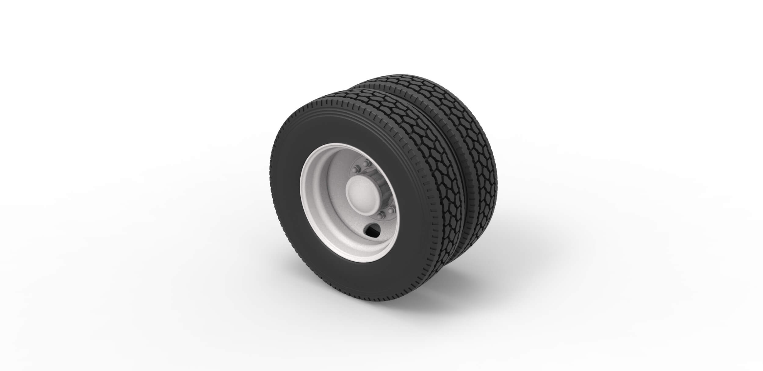 Two Hole Double Wheel 1:25 - 3D Model by TechItemsRock